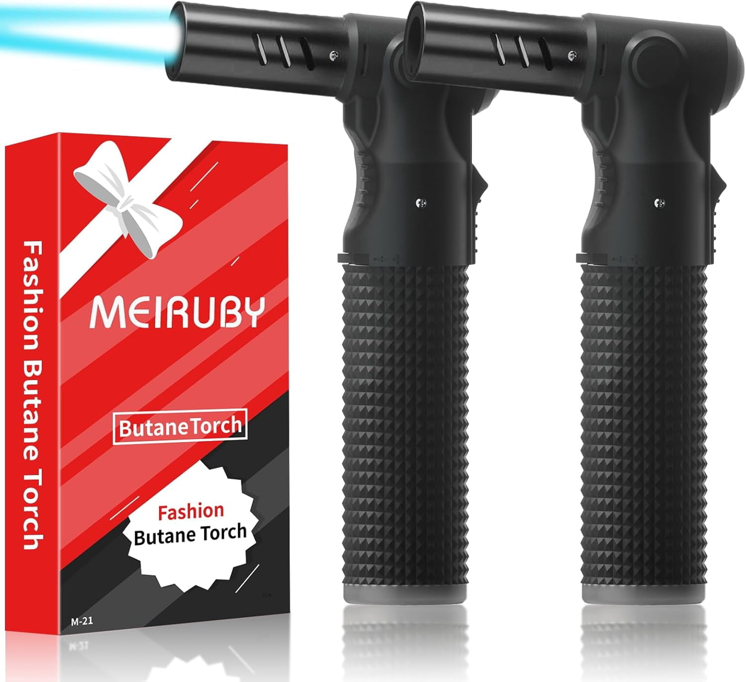 2 Pack Refillable Butane Torch Lighter, Stocking Stuffers Gifts for Men ...
