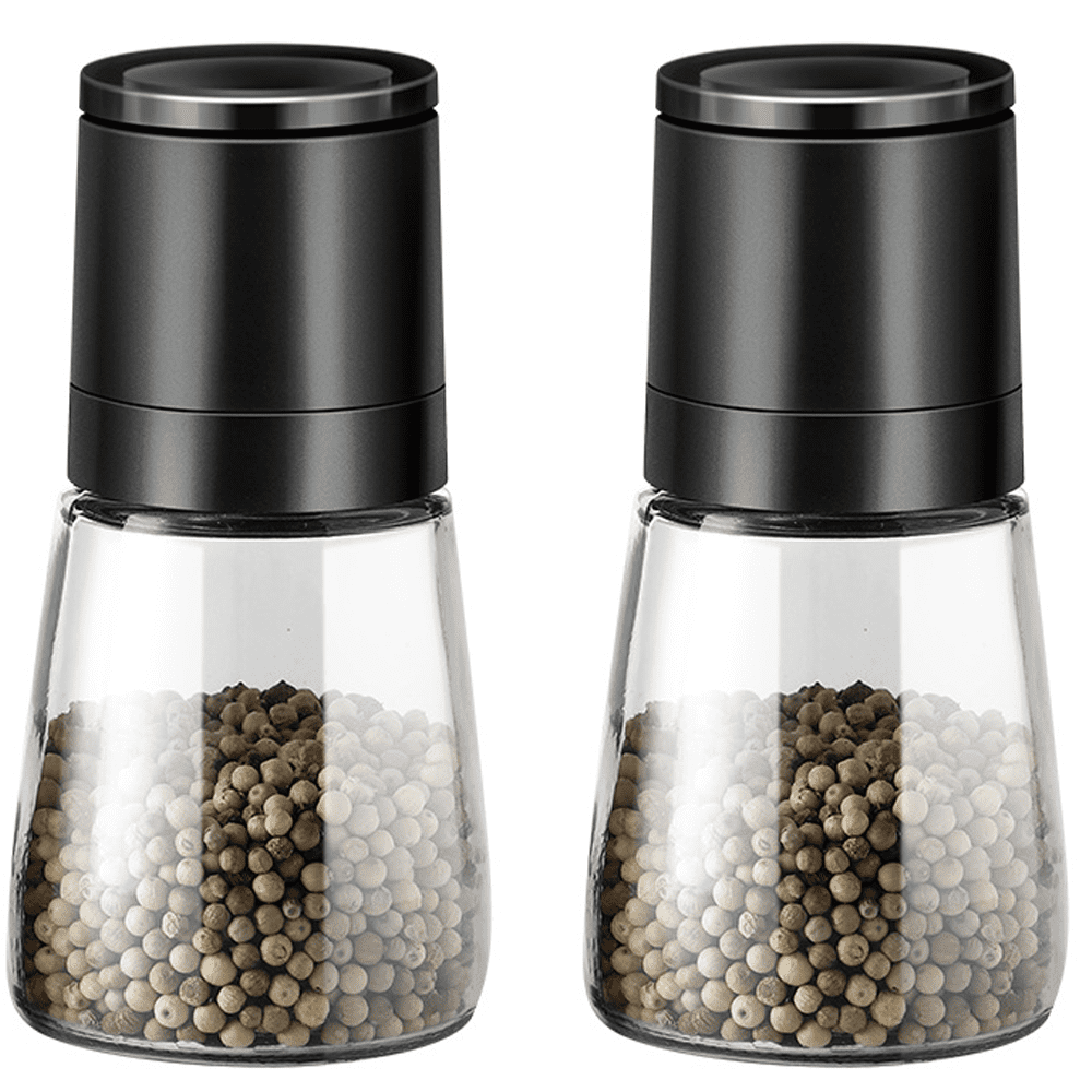 2-Pack, Refillable, Custom Grind Coarseness Premium Adjustable Pepper ...