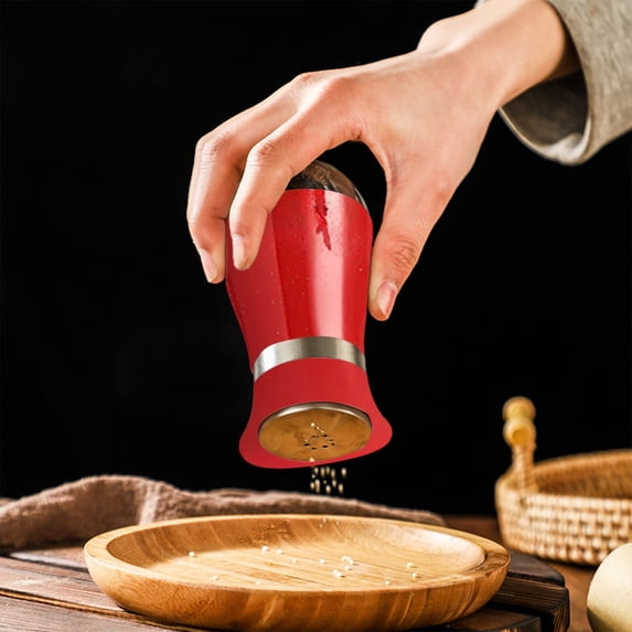 2-Pack Refillable Glass Spice Shaker Set with Stainless Steel Lids ...