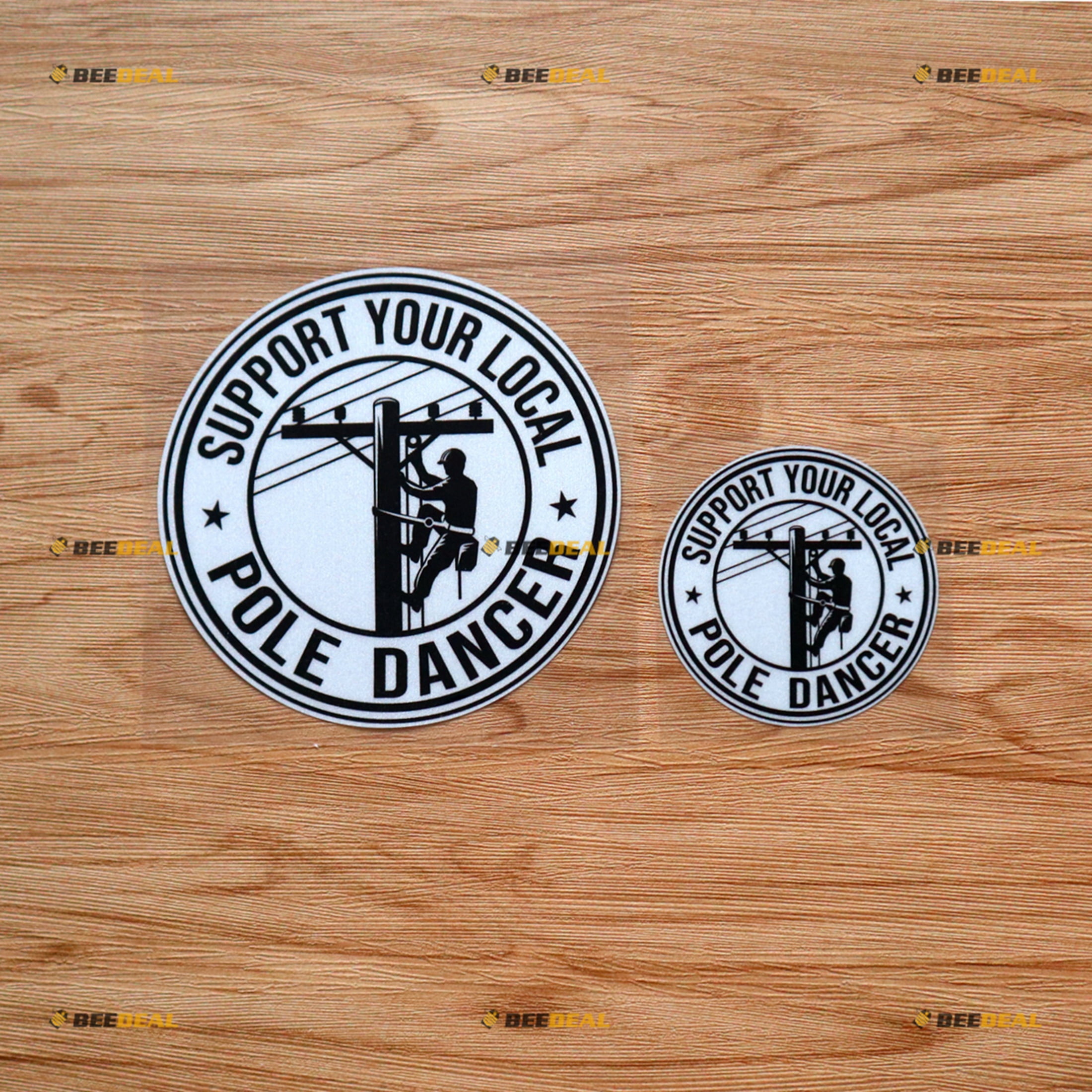 2 Pack Reflective, 3 Inches, 5 Inches - Lineman Support Your Local Pole ...