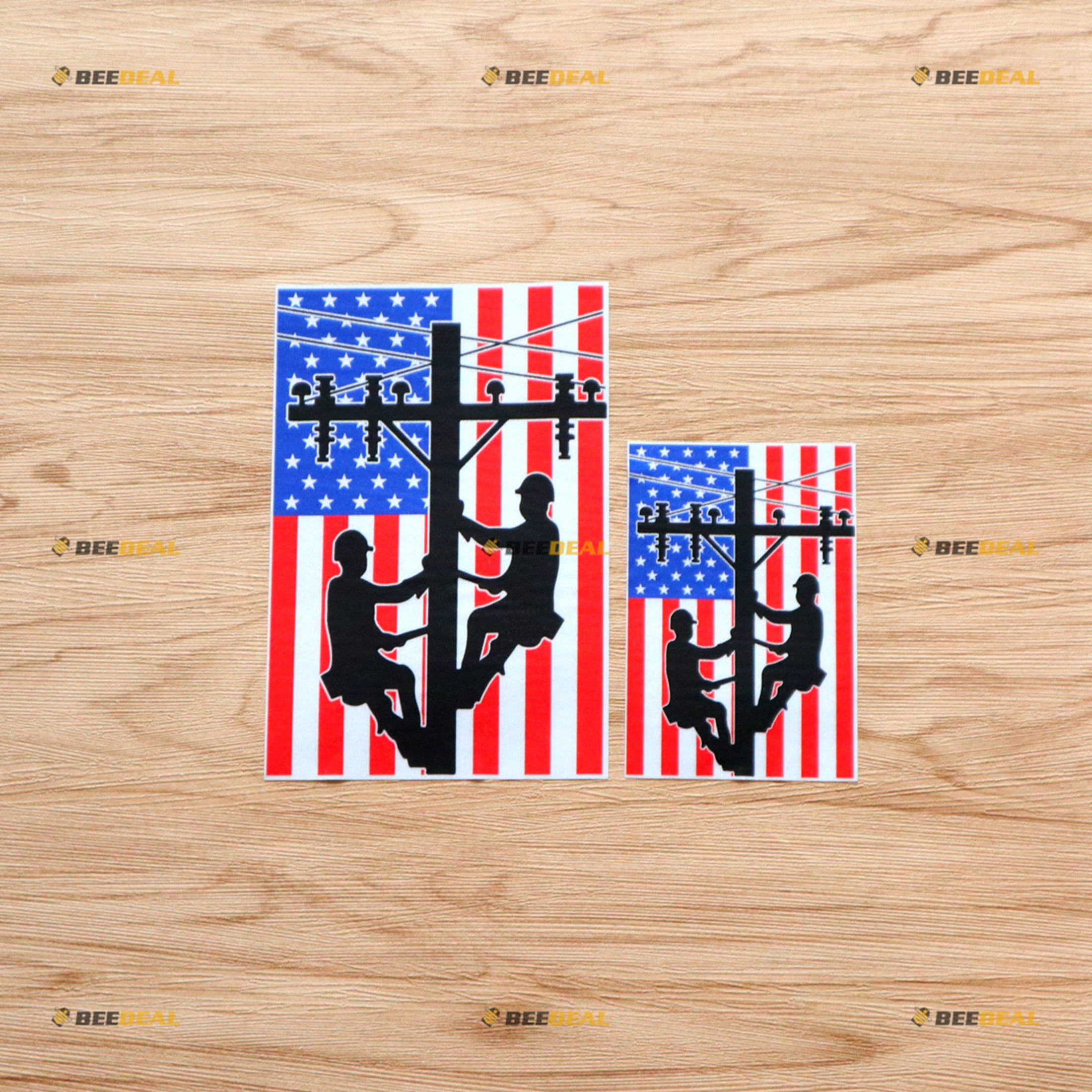 2 Pack Reflective, 4 Inches, 6 Inches - Lineman American Flag ...