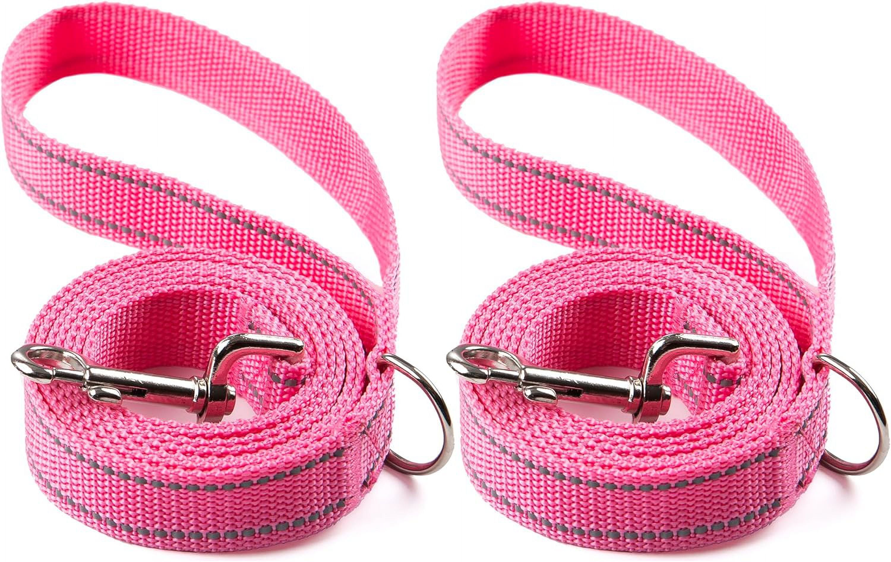 2-Pack Reflective Dog Leash 6ft - Nylon Dog Leashes for Small Dogs ...