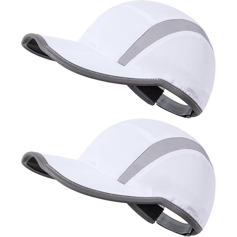 2 Pack Reflective Foldable Sports Hat UPF 50+ Sun Protection Outdoor ...