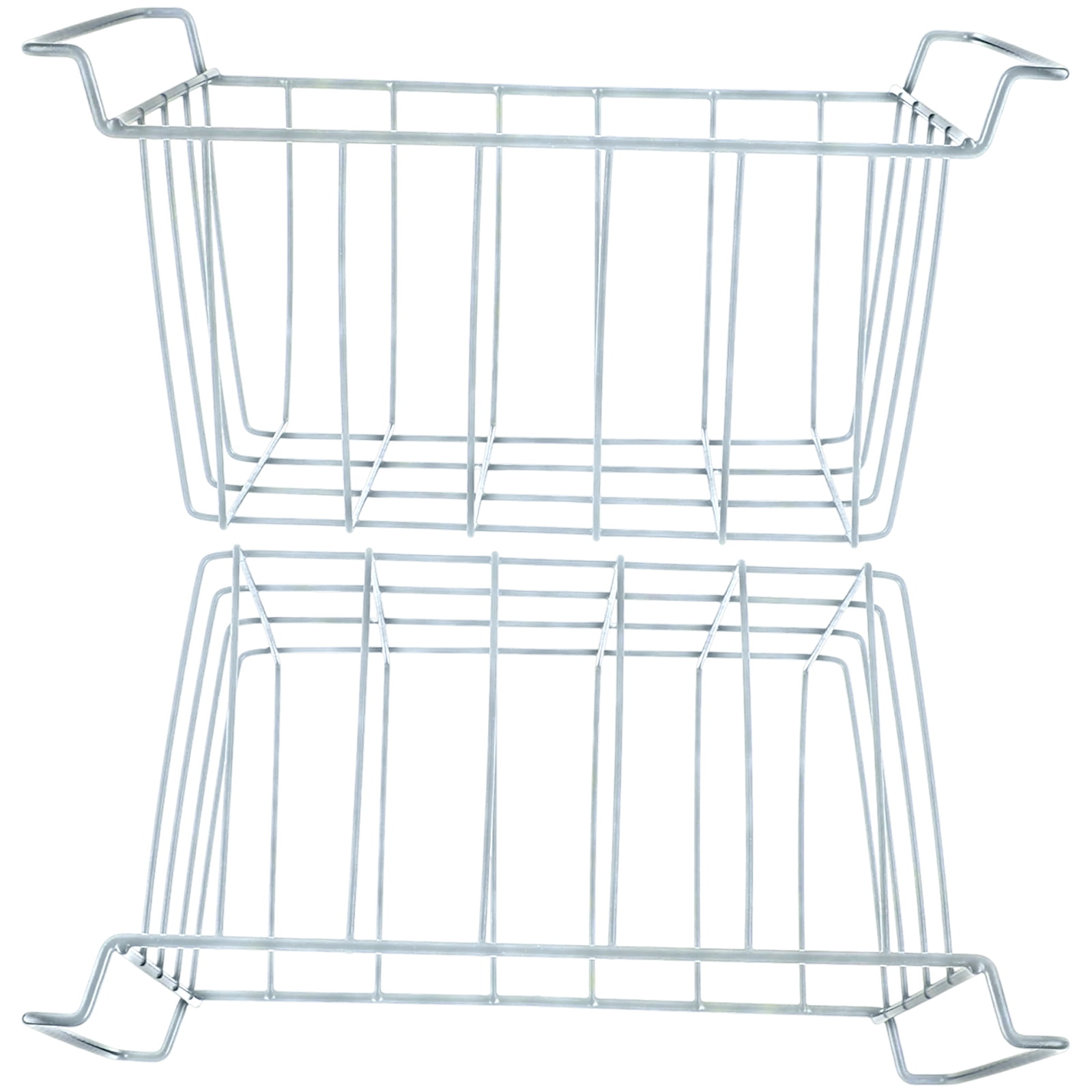 2 Pack Refrigerator Baskets Ventilated Metal Grids Organizers With ...