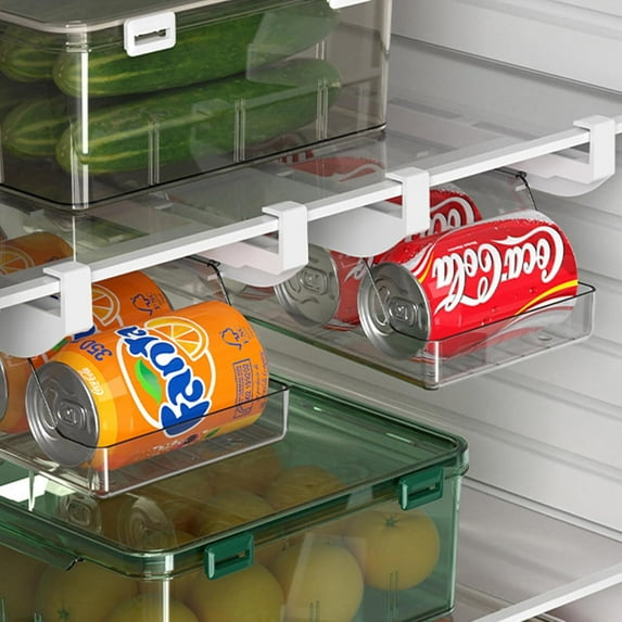2 Pack Refrigerator Drawer Can Organizer, Pull Out Shelf Storage ...