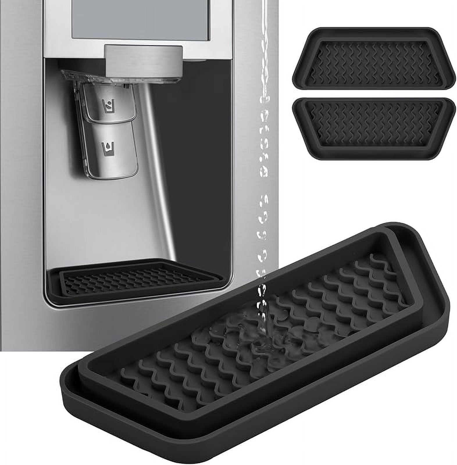 2 Pack Refrigerator Drip Tray,Fridge Drip Tray Silicone Spills Water ...