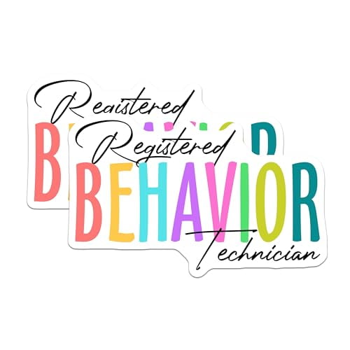 (2 Pack) Registered Behavior Technician Magnets - Colorful Registered ...