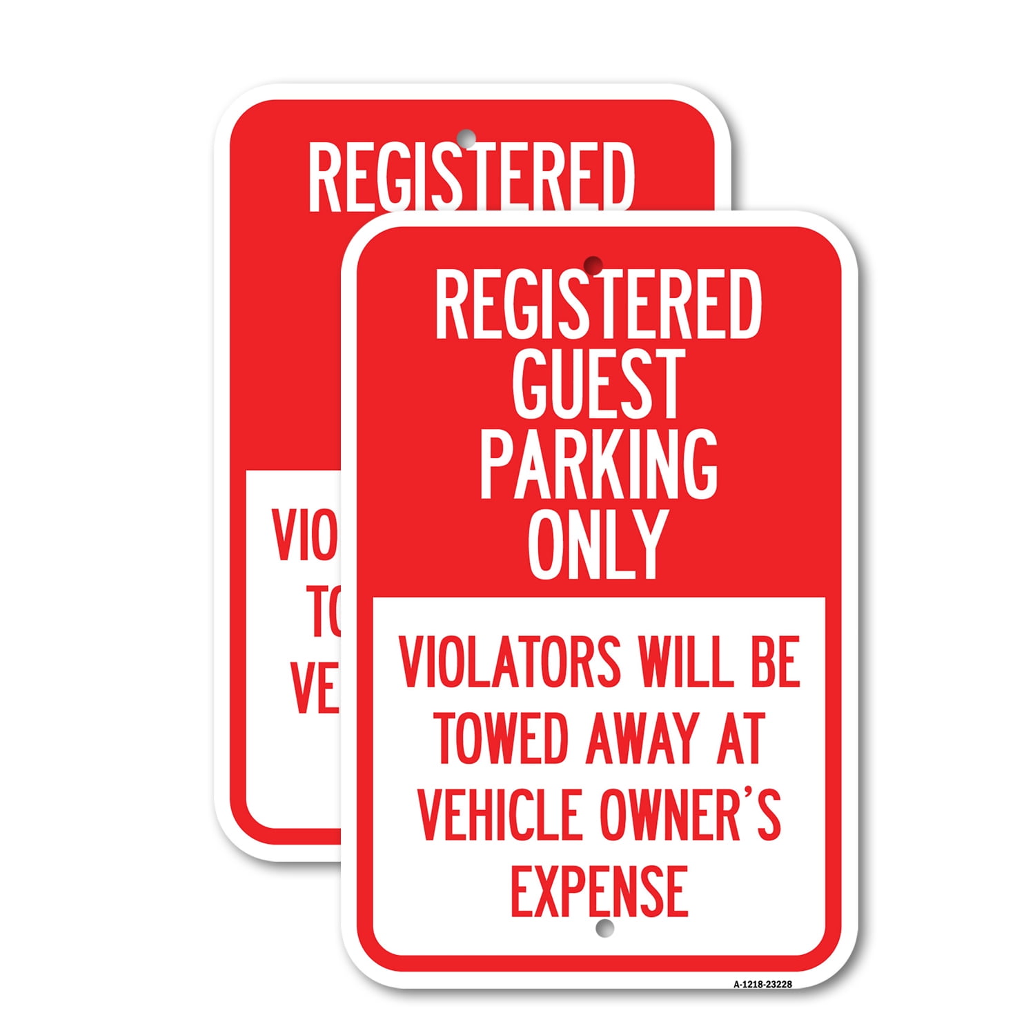 (2 Pack) Registered Guest Parking Only Violators Will Be Towed Away at ...