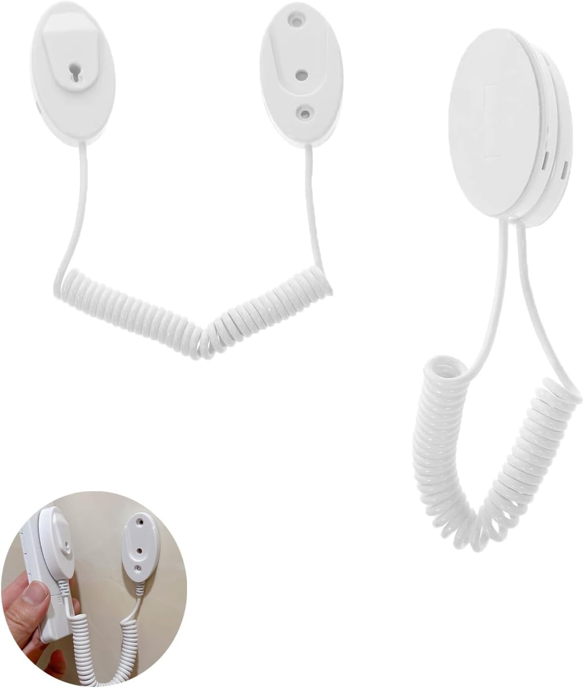 2 Pack Remote Control Tether Cord Safety Lock with Retaining Curly ...