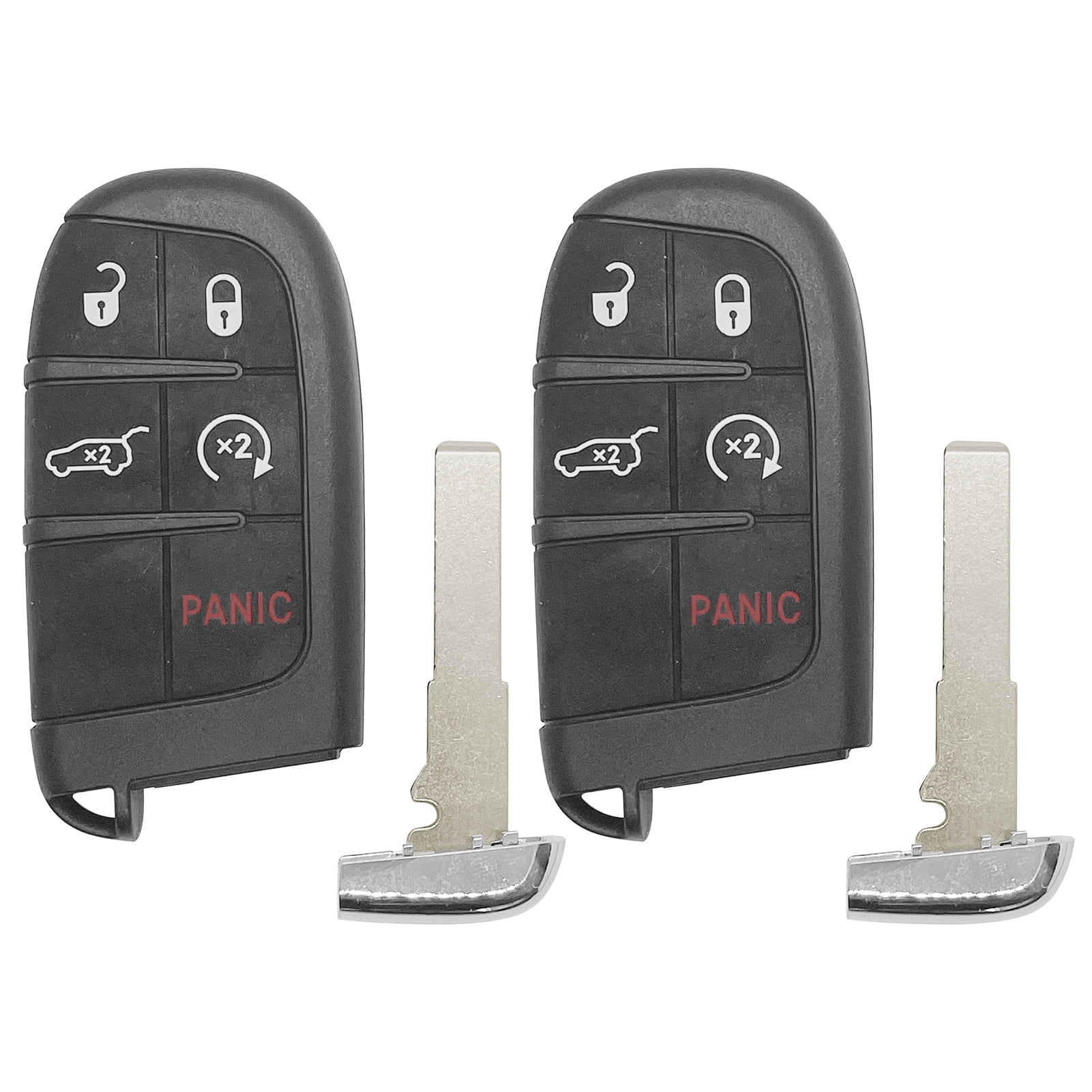 2 Pack Remote Key Fob for 2017 - 2020 Jeep Compass M3N-40821302 4A Chip ...