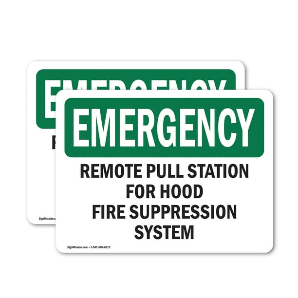 (2 Pack) Remote Pull Station For Hood Fire Suppression OSHA Emergency ...