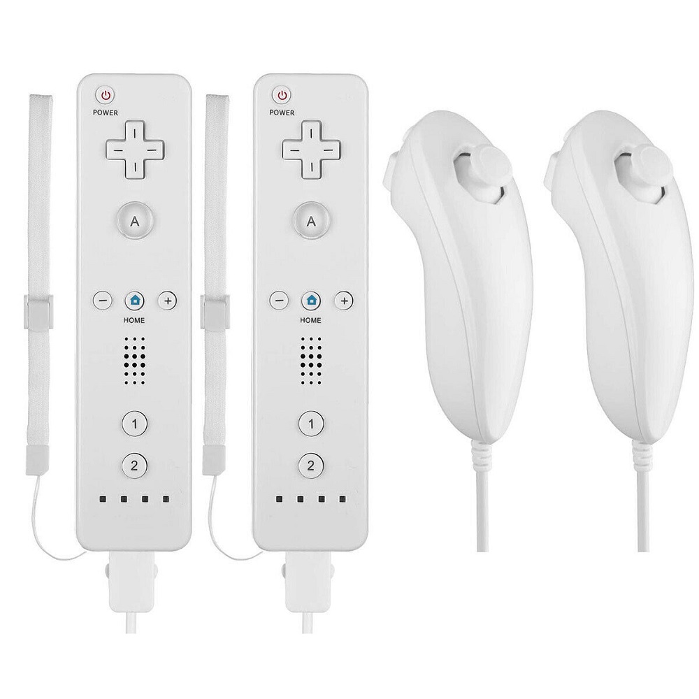 Official Nintendo Wii/Wii U Remote Plus Controller (White) and Nunchuk ...