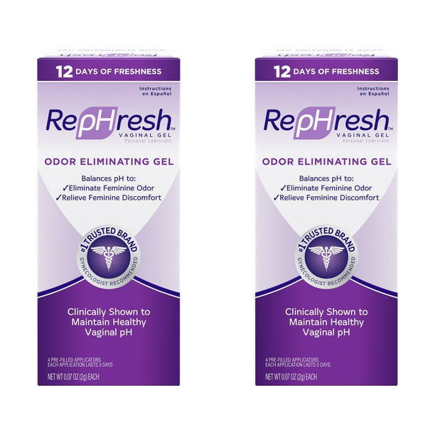 2 Pack RepHresh Vaginal Gel, 4 Prefilled Applicators 0.07 oz - Walmart.com