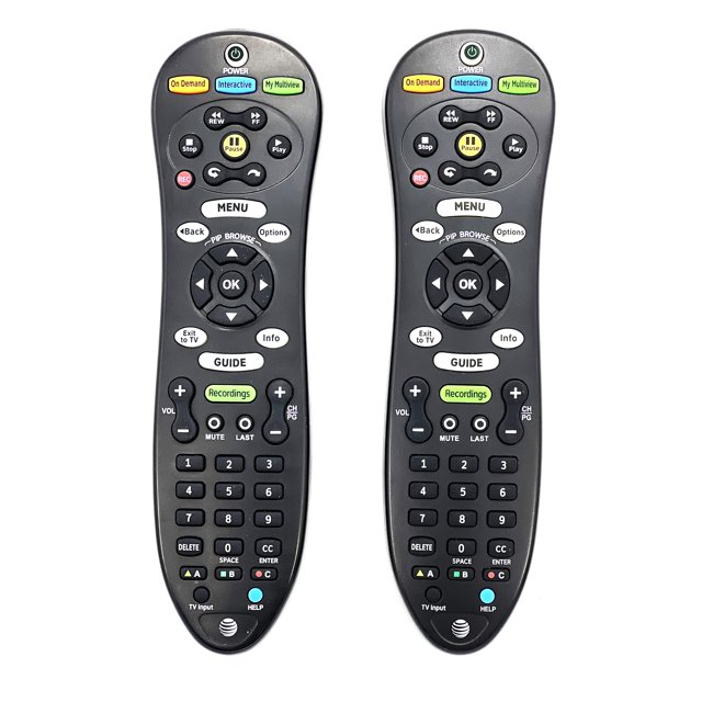 AT&T Universal IR Remote Control (2 Pack), Compatible with U-Verse ...