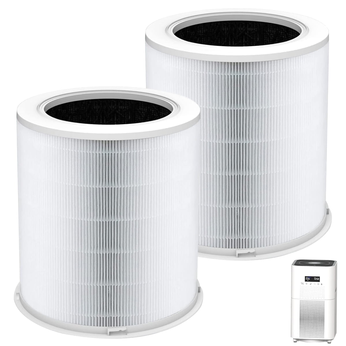 DR.J Professional H13 HEPA Air Purifier Filter, 2 Pack, 4-Stage ...
