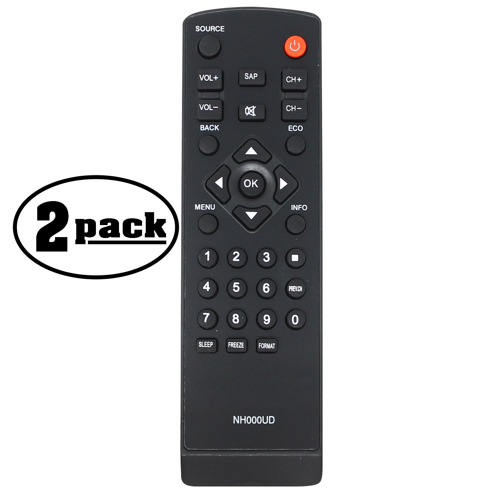 2-Pack Replacement LC320SL1 HDTV Remote Control for TV Sylvania ...