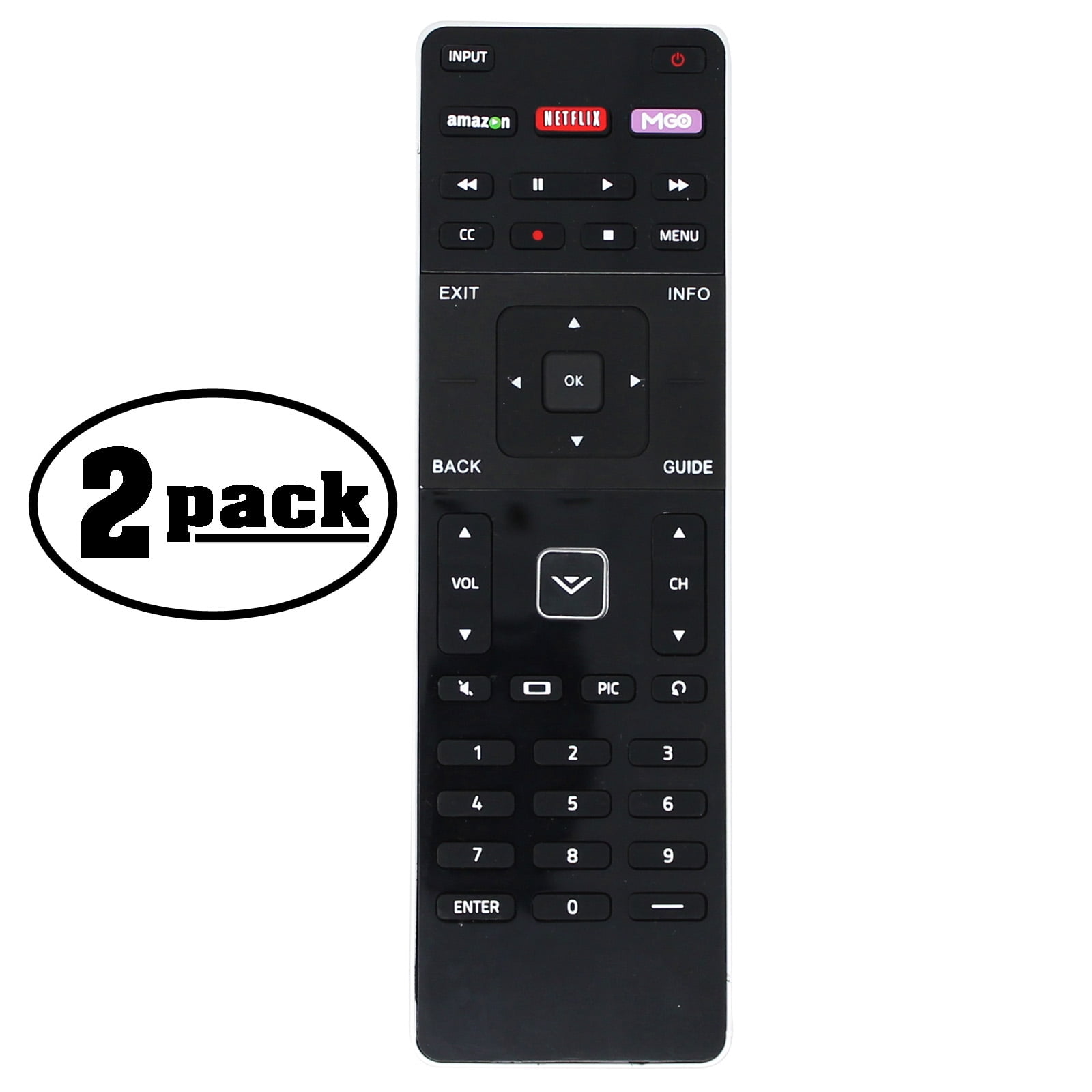 2-Pack Replacement M552IB2 Dual Side Remote Control for VIZIO TV ...
