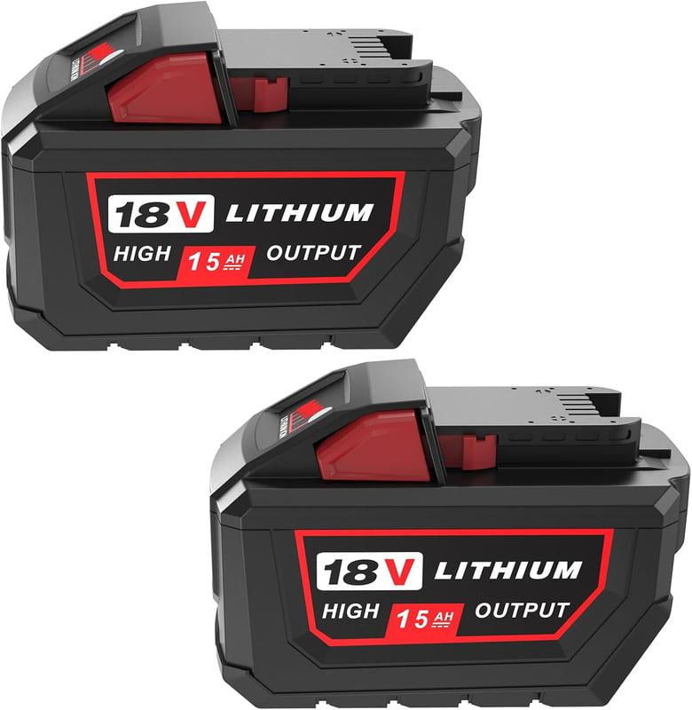 2-Pack Replacement for Milwaukee M18 48-11-1862 2-Pack 18V 15Ah Power ...