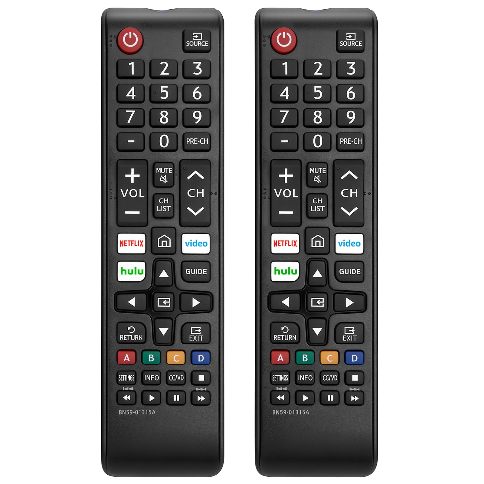 【Pack of 2】 New Universal Remote for All Samsung TV Remote, Replacement ...