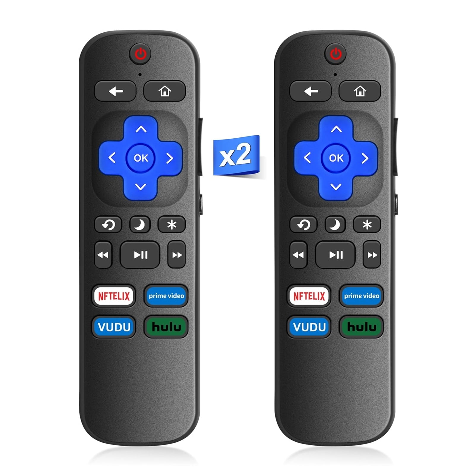 (2 Pack) Replacement Remote Control for Roku TV - Compatible with TCL ...