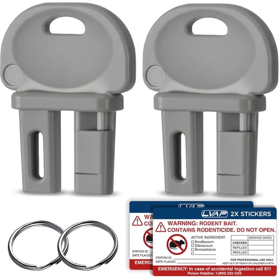 2 Pack Replacement Rodent Mouse Bait Station Key for EZ Klean Rat & FBS ...