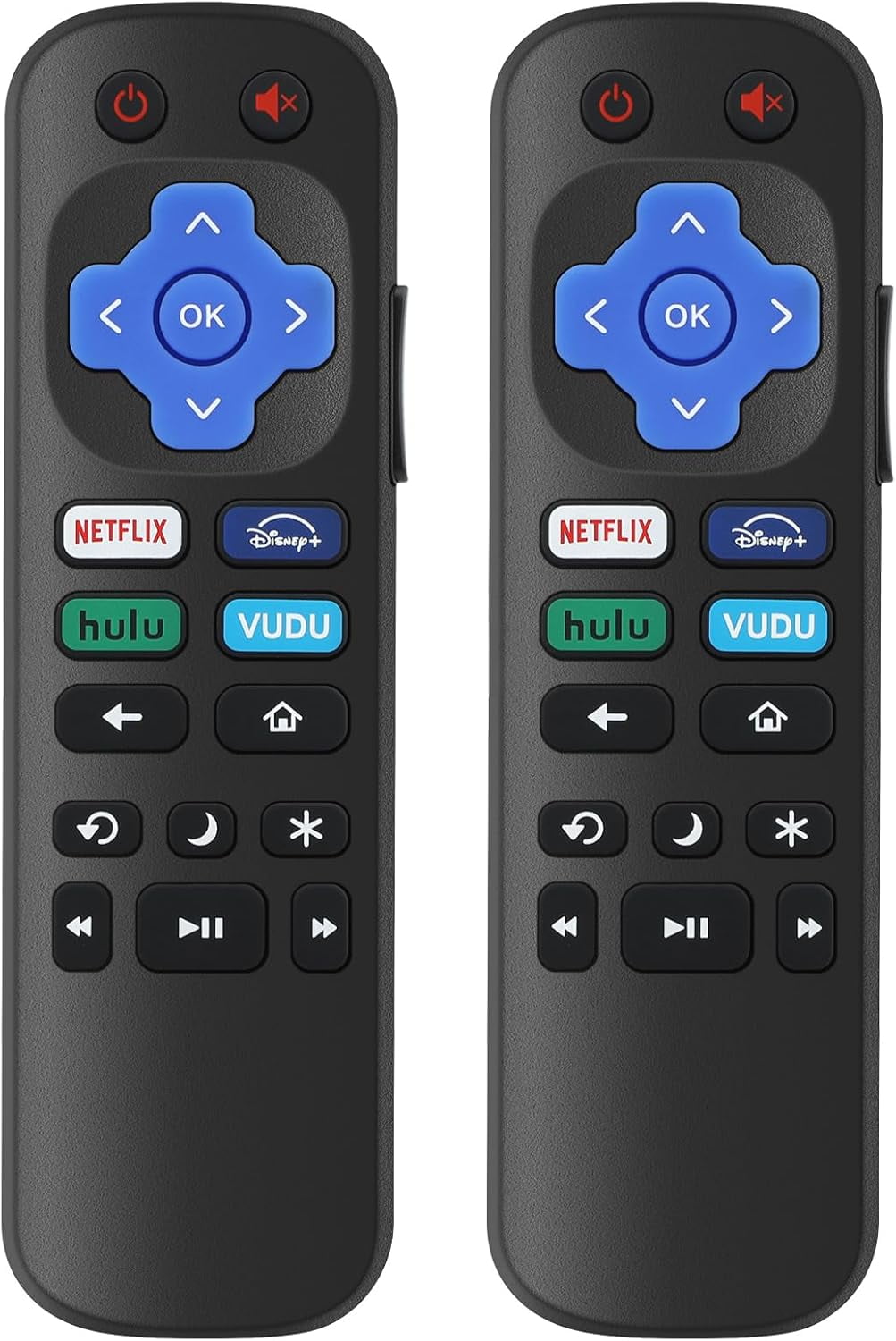2 Pack Replacement TV Remote Controls for Roku TV, for TCL/Hisense ...