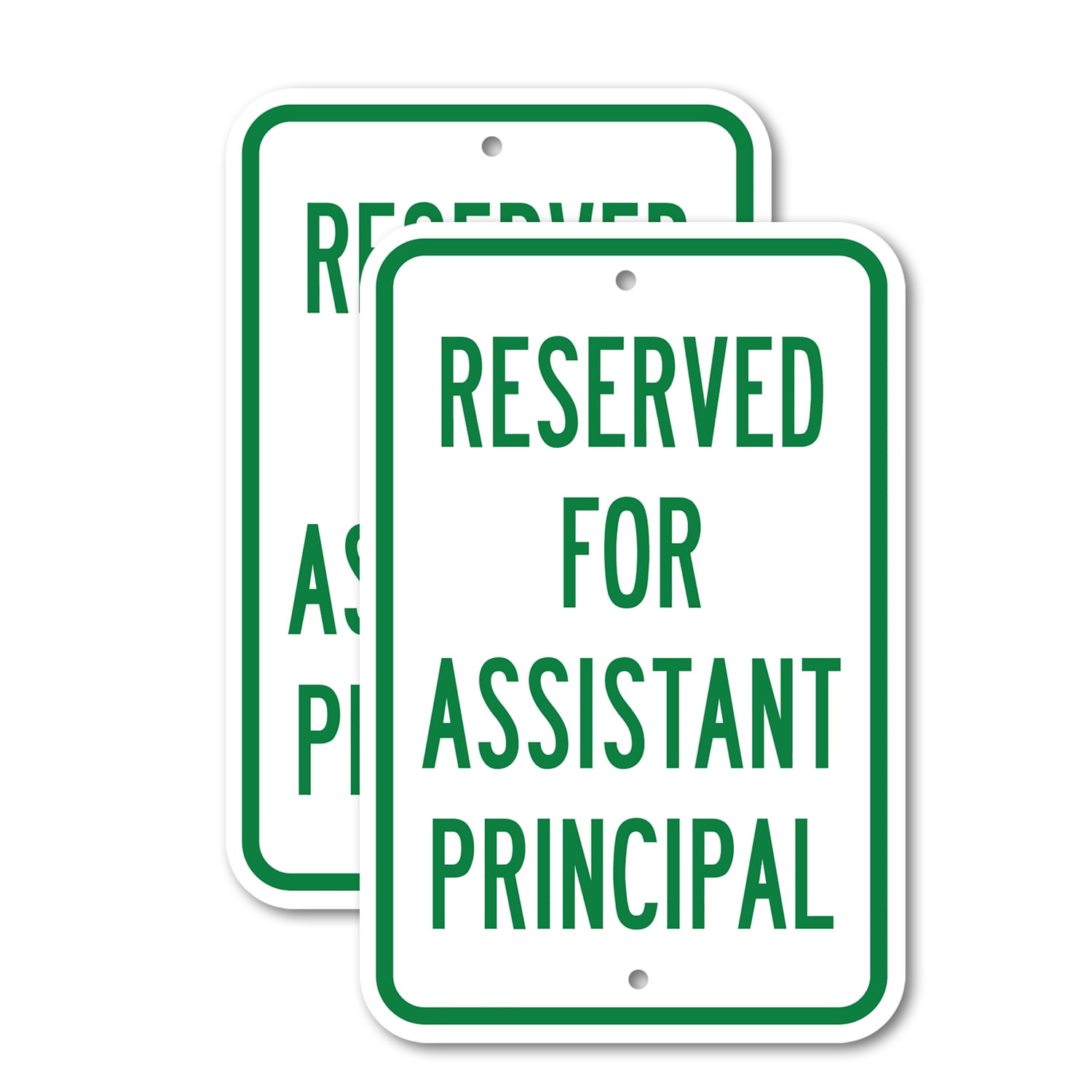 (2 Pack) Reserved For Assistant Principal | 18" X 24" Heavy-Gauge ...