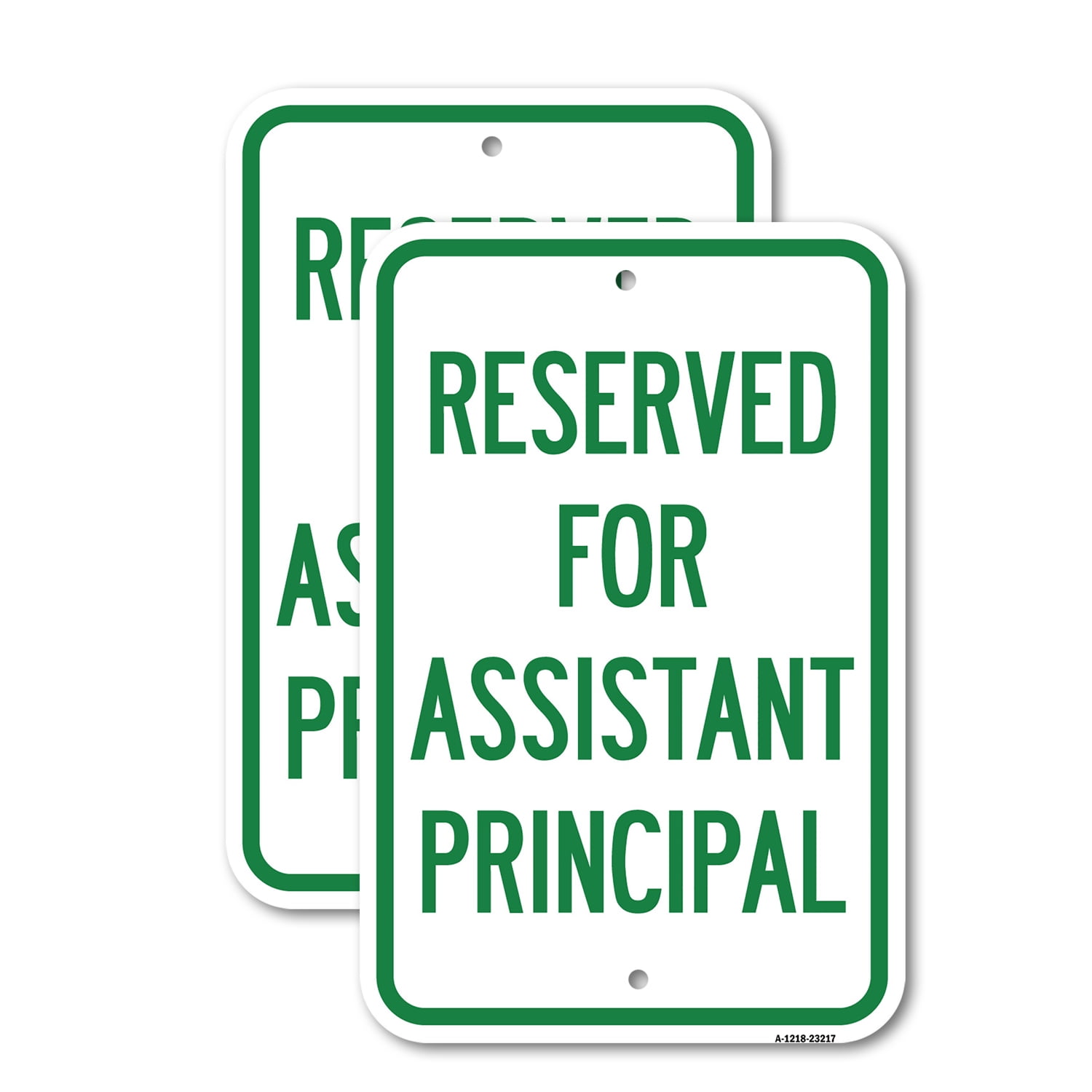 (2 Pack) Reserved for Assistant Principal | 18" X 24" Heavy-Gauge ...