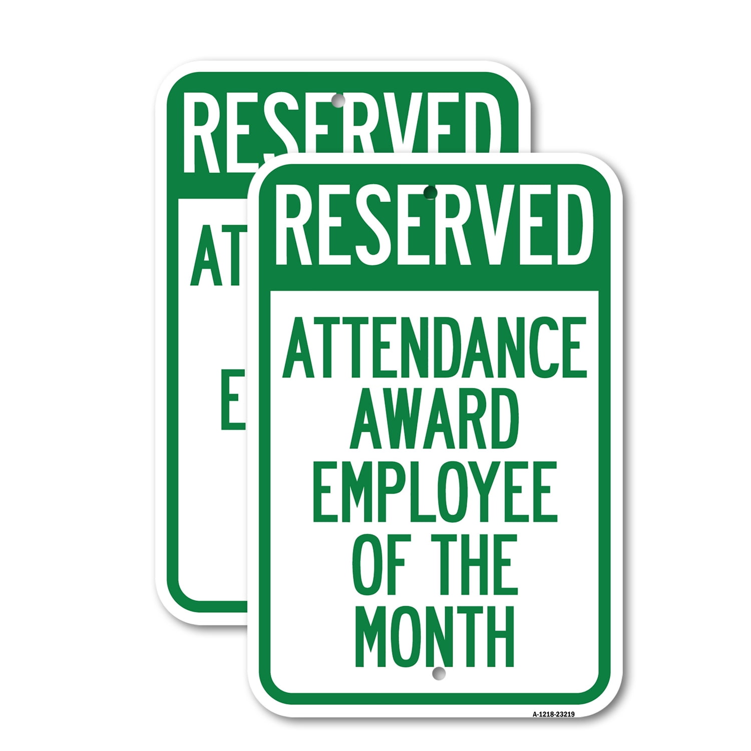 (2 Pack) Reserved Attendance Award Employee of the Month | 12" X 18 ...