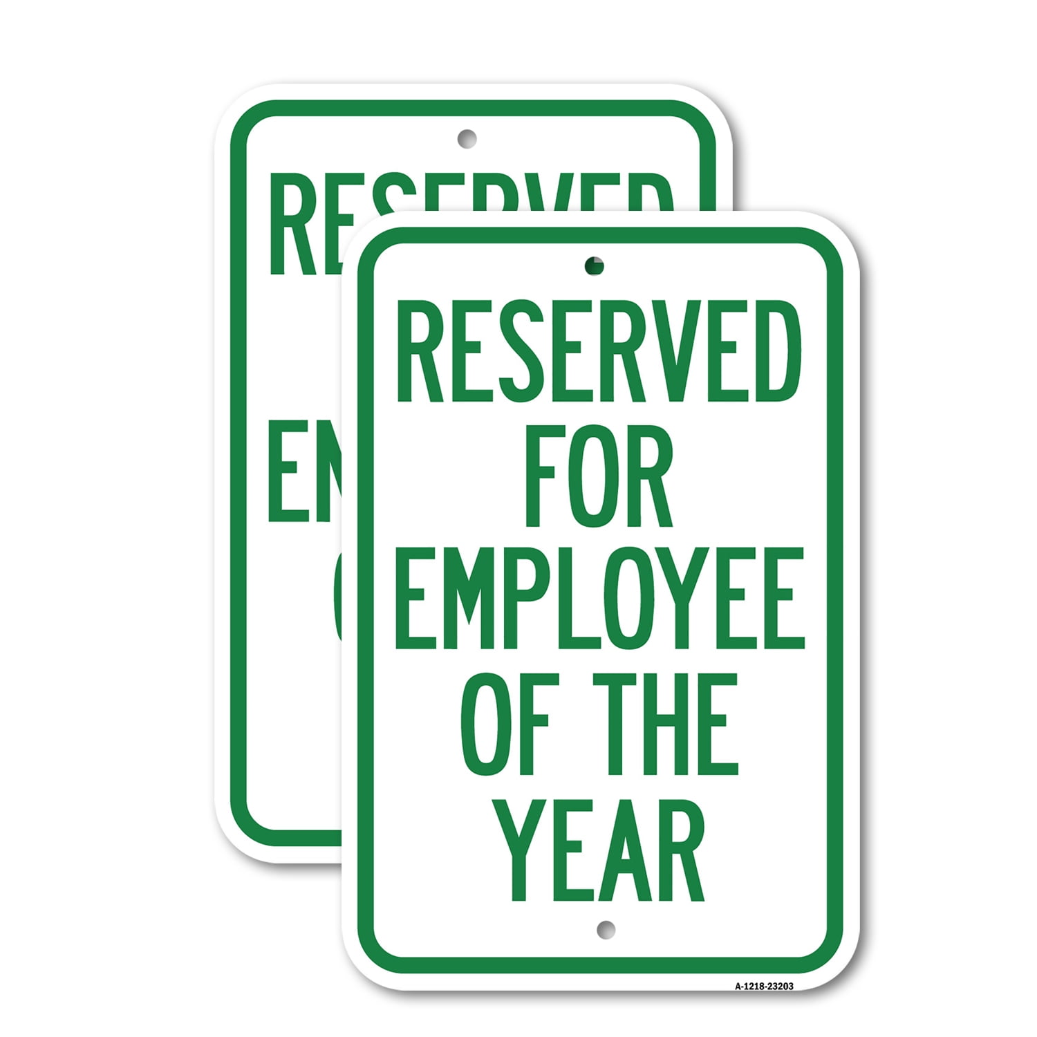(2 Pack) Reserved for Employee of the Year | 18" X 24" Heavy-Gauge ...