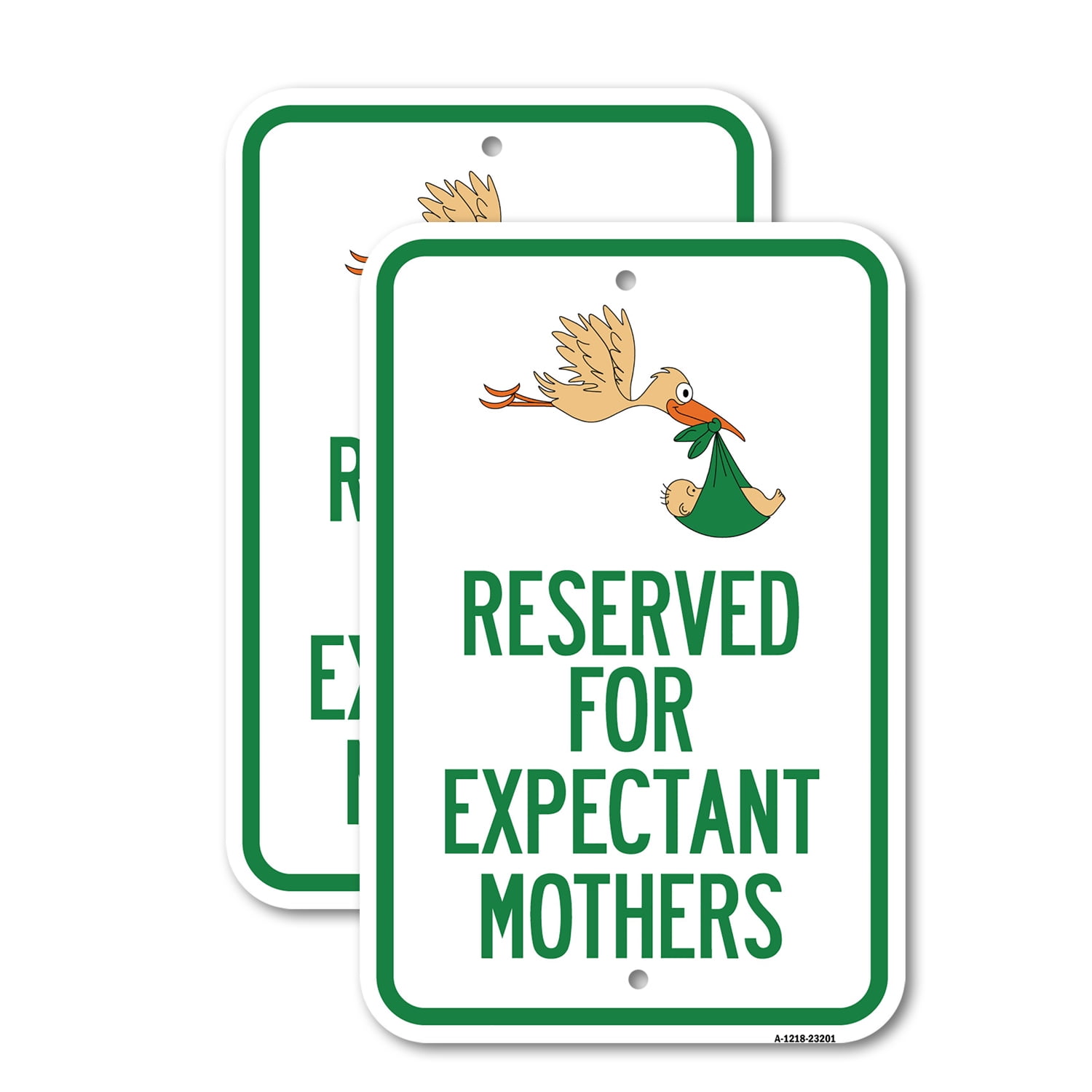 (2 Pack) Reserved for Expectant Mothers (With Stork & Baby Graphic ...