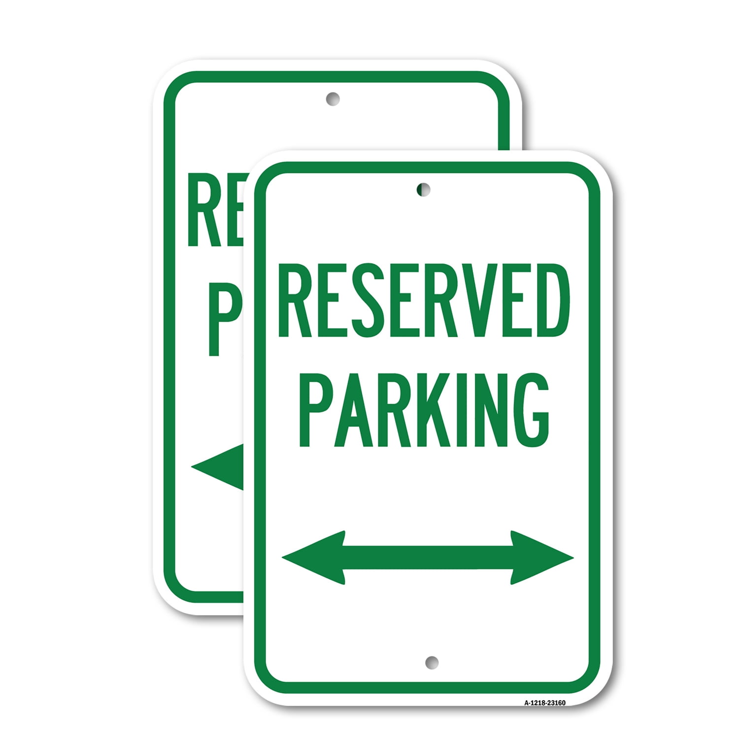(2 Pack) Reserved Parking (Arrow Pointing Left and Right) | 18" X 24 ...