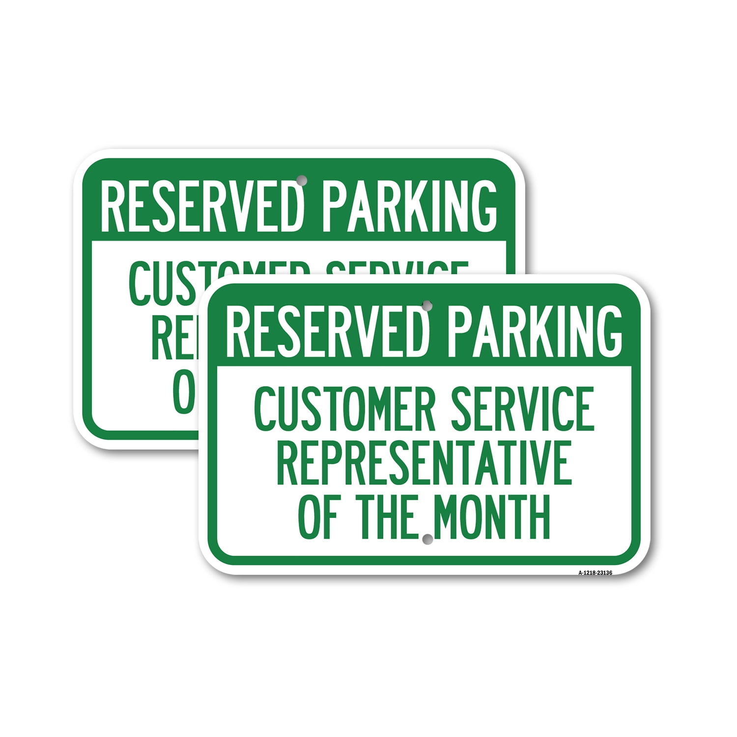 (2 Pack) Reserved Parking Customer Service Representative of the Month ...