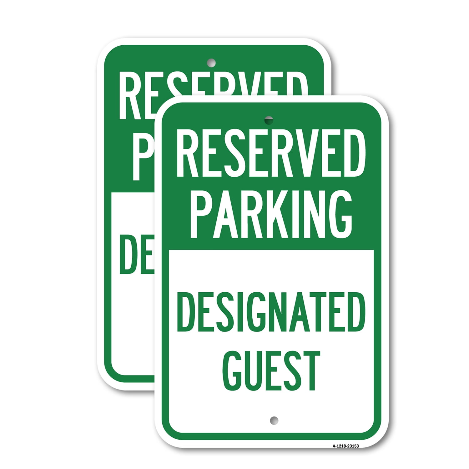 (2 Pack) Reserved Parking - Designated Guest | 18" X 24" Heavy-Gauge ...