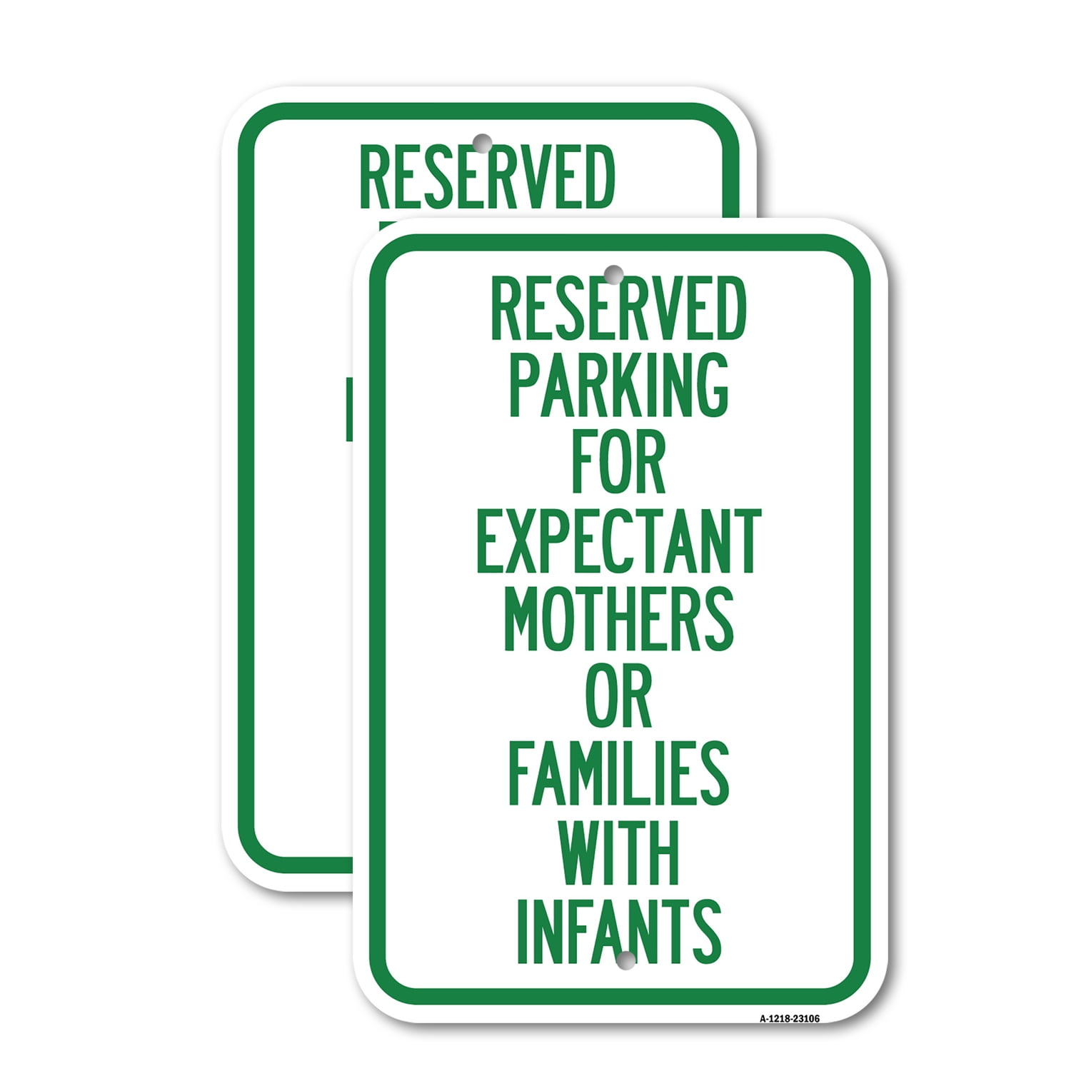 (2 Pack) Reserved Parking for Expectant Mothers or Families with ...