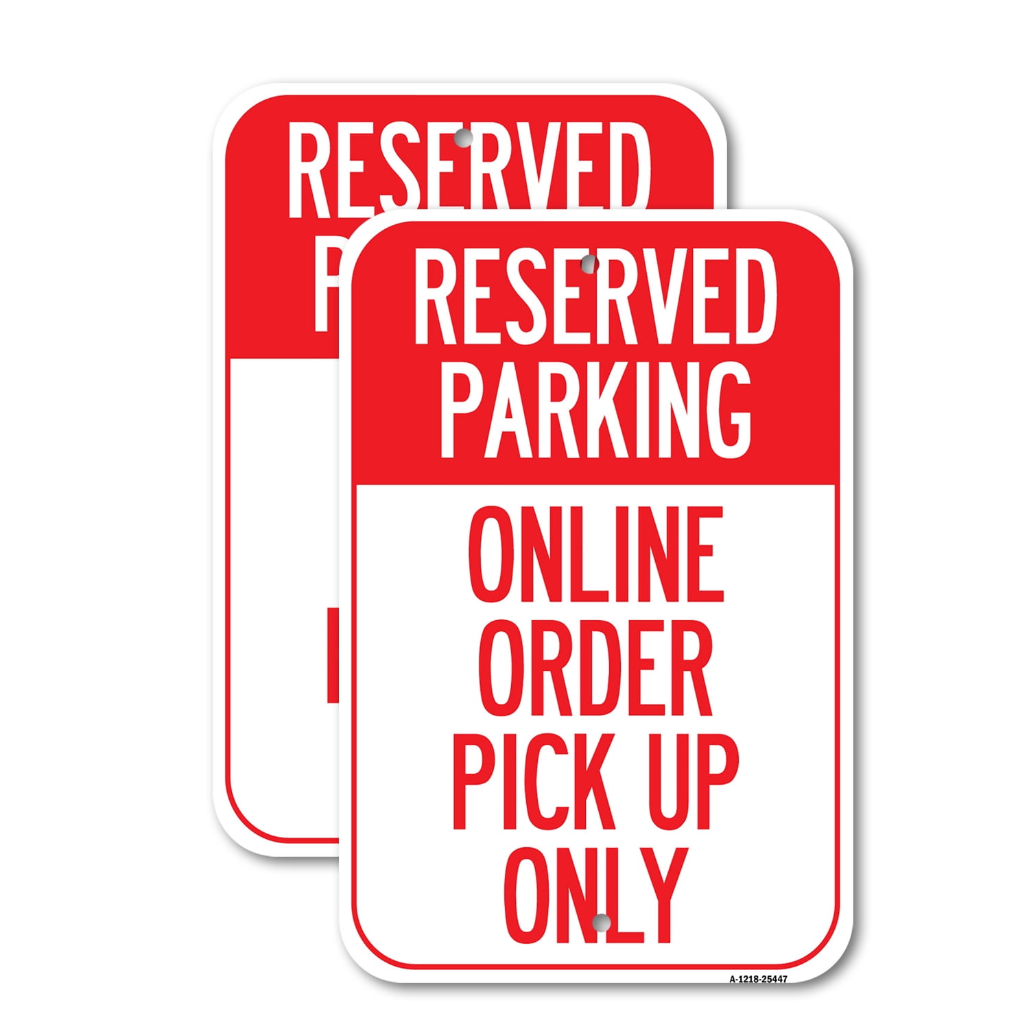 (2 Pack) Reserved Parking Online Order Pick Up Only | 18" X 24" Heavy ...