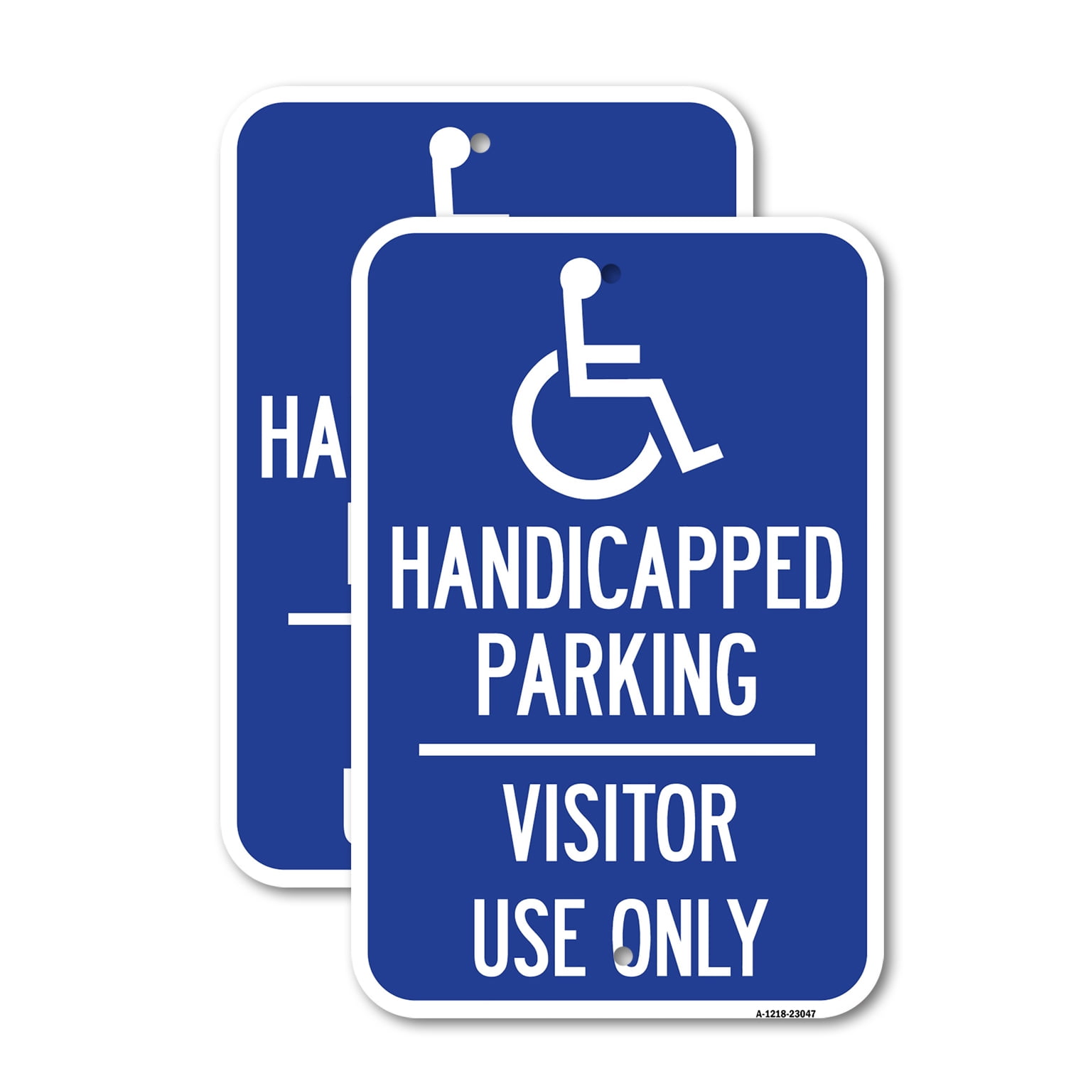 (2 Pack) Reserved Parking Sign Handicapped Parking, Visitor Use Only ...