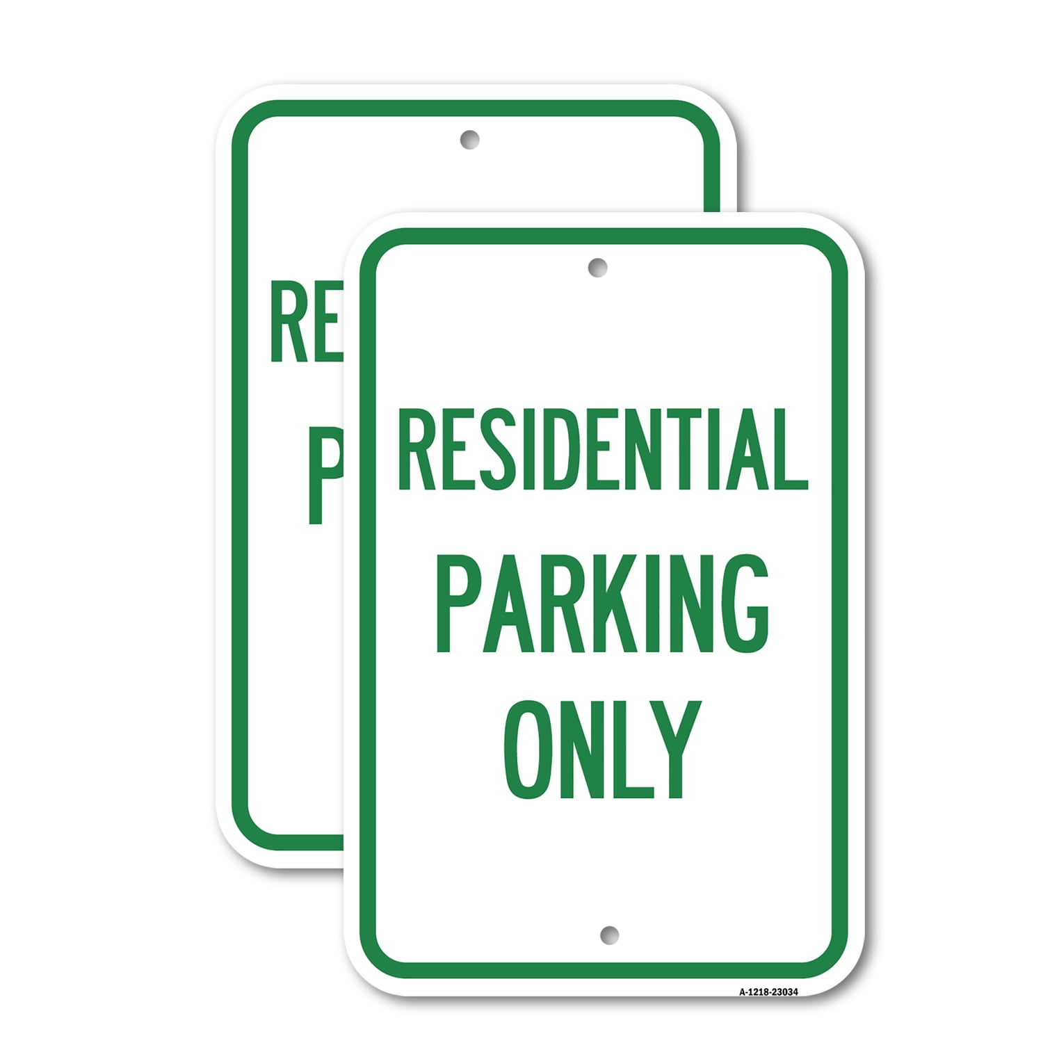 (2 Pack) Reserved Parking Sign Residential Parking Only | 18" X 24 ...