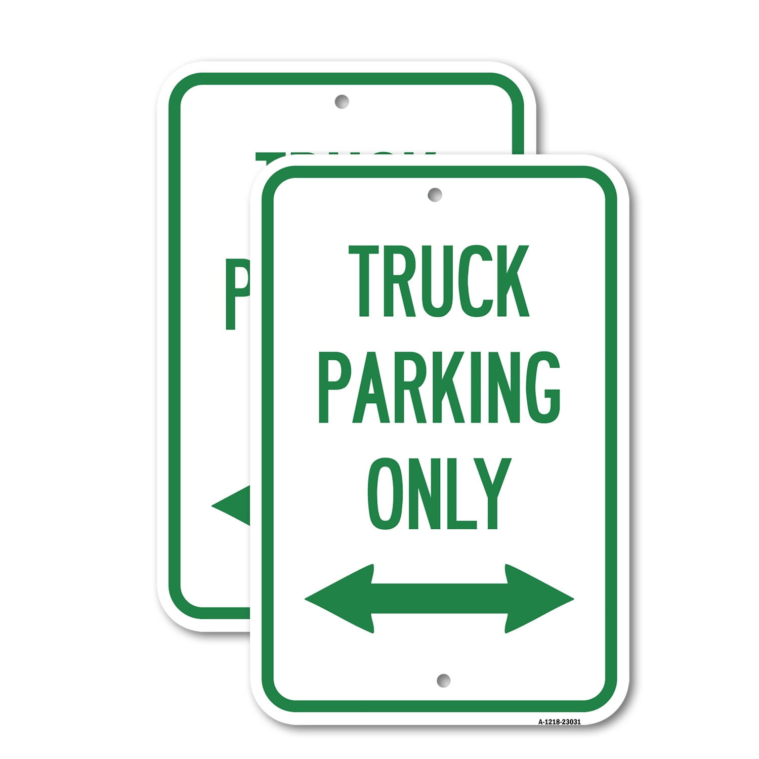 (2 Pack) Reserved Parking Sign Truck Parking Only with Bidirectional ...