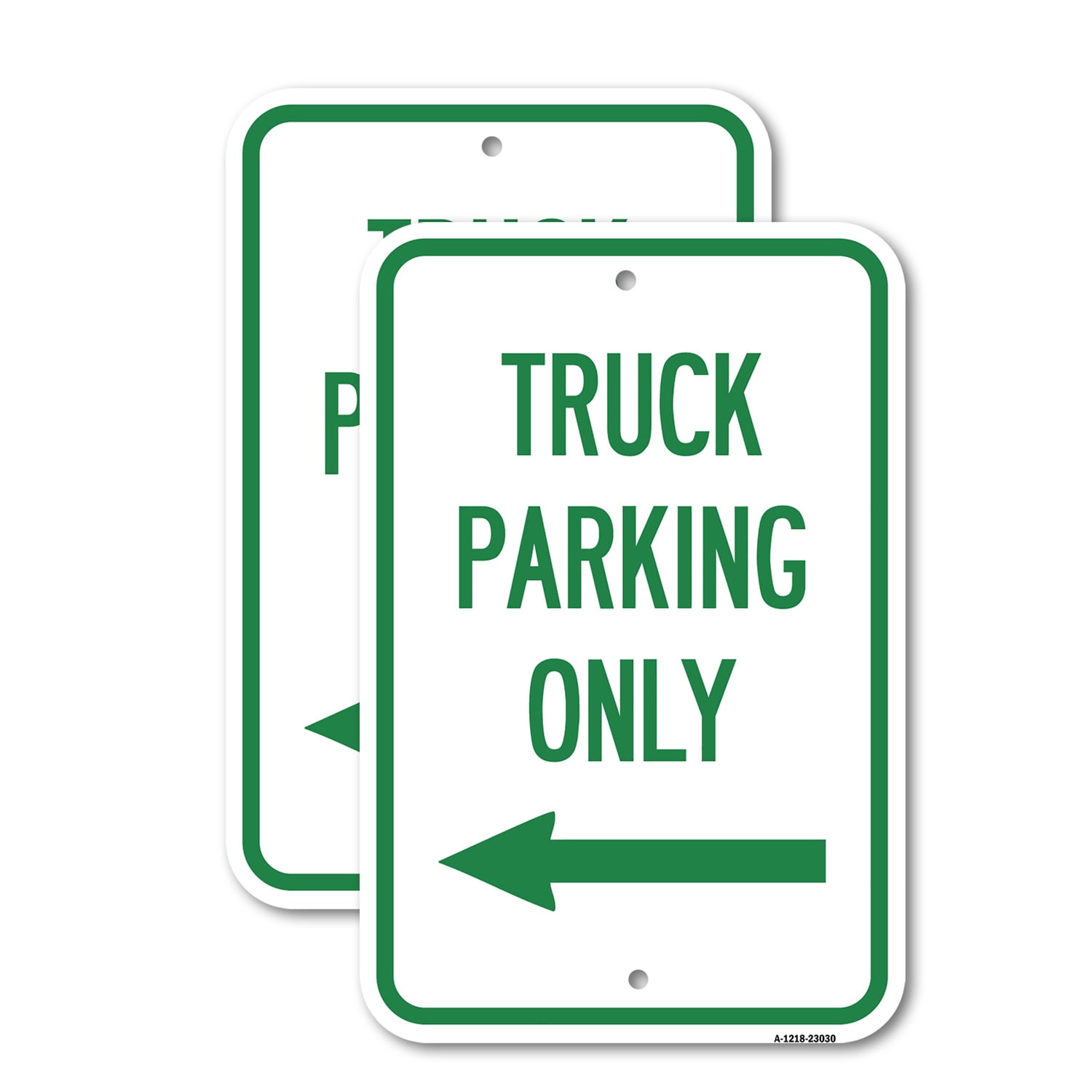(2 Pack) Reserved Parking Sign Truck Parking Only with Left Arrow | 12 ...