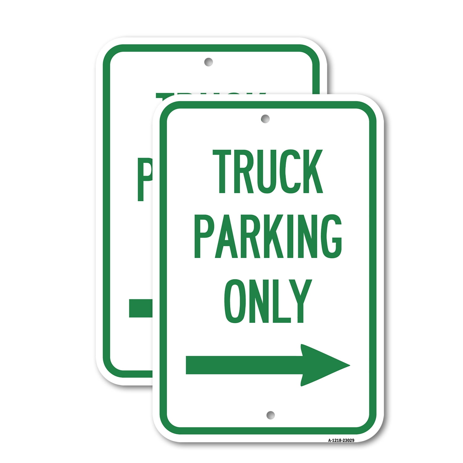 (2 Pack) Reserved Parking Sign Truck Parking Only with Right Arrow | 18 ...