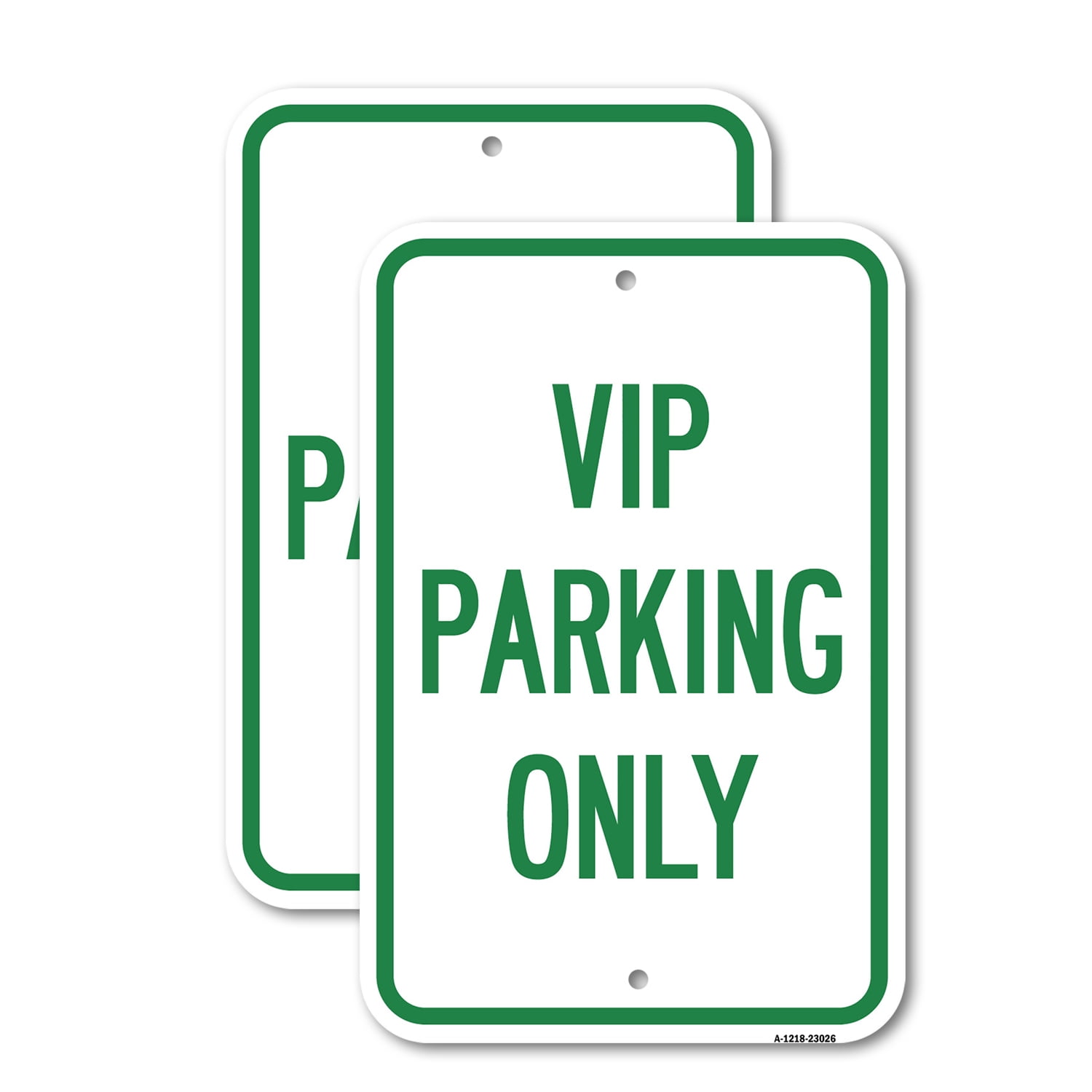 (2 Pack) Reserved Parking Sign VIP Parking Only | 12" X 18" Heavy-Gauge ...