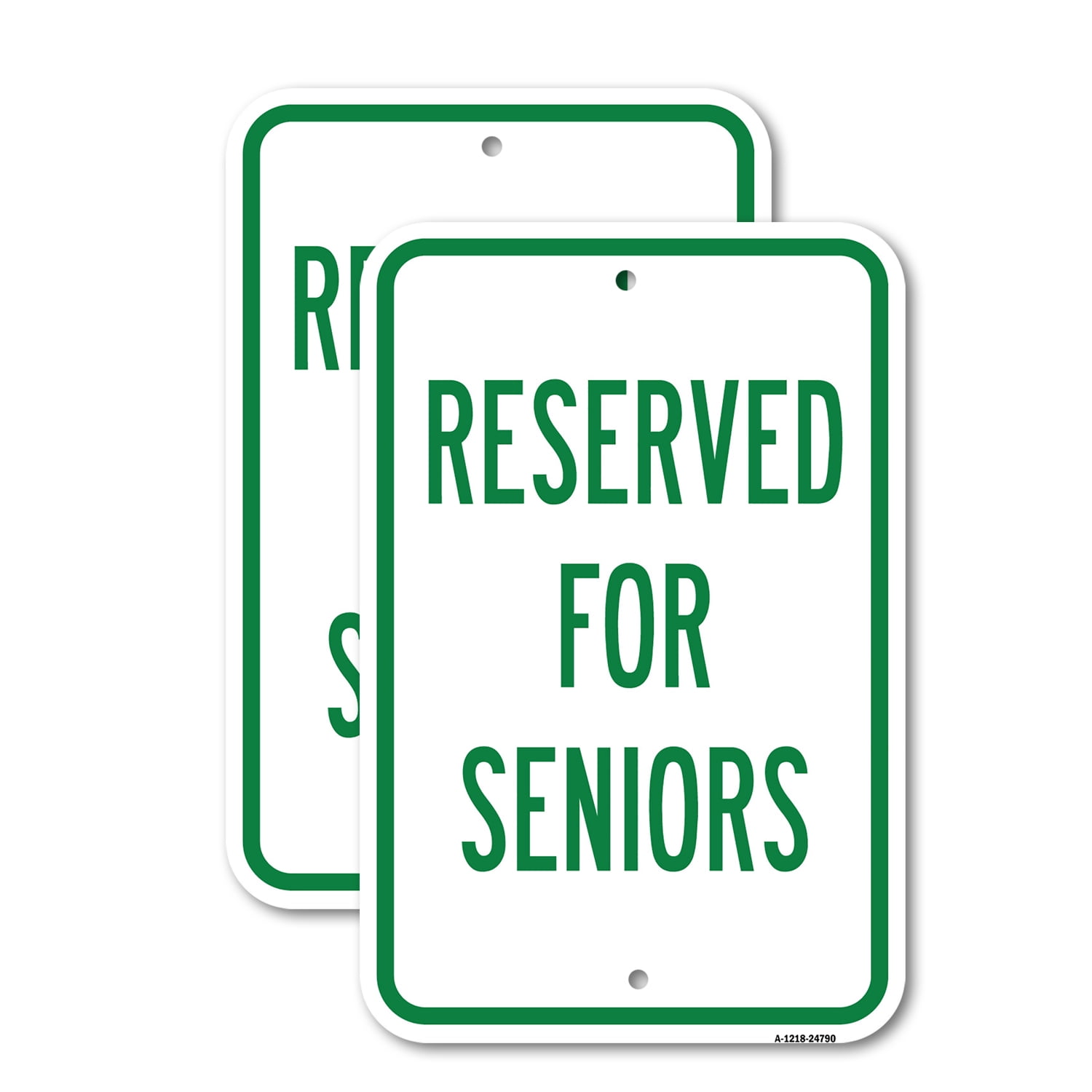 (2 Pack) Reserved For Seniors | 18" X 24" Heavy-Gauge Aluminum Sign ...
