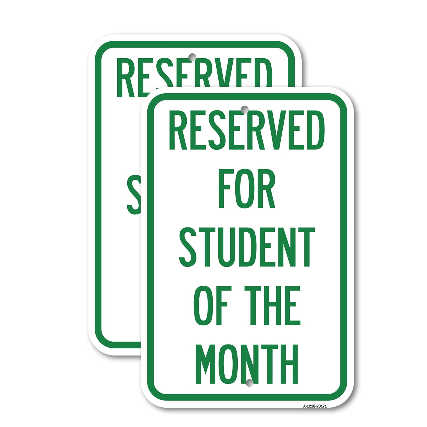 (2 Pack) Reserved for Student of the Month | 18" X 24" Heavy-Gauge ...