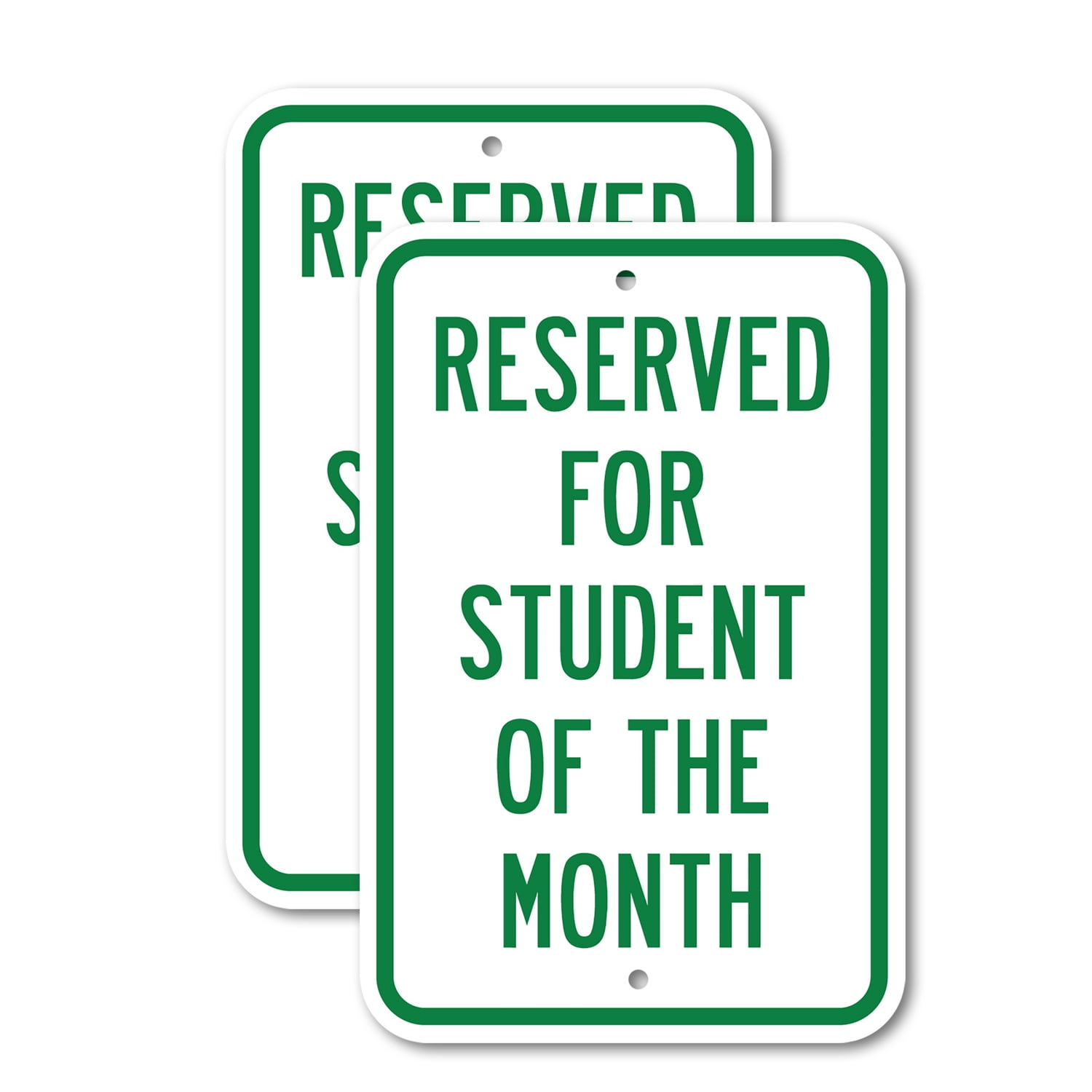(2 Pack) Reserved For Student Of The Month | 18" X 24" Heavy-Gauge ...
