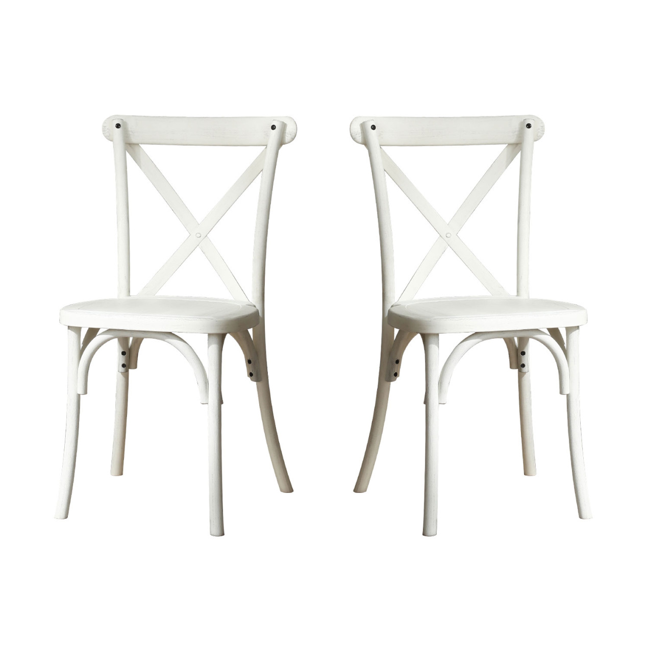 voqoomkl Resin Cross Back Chair 2-Pack, Lime Wash, Indoor Outdoor ...