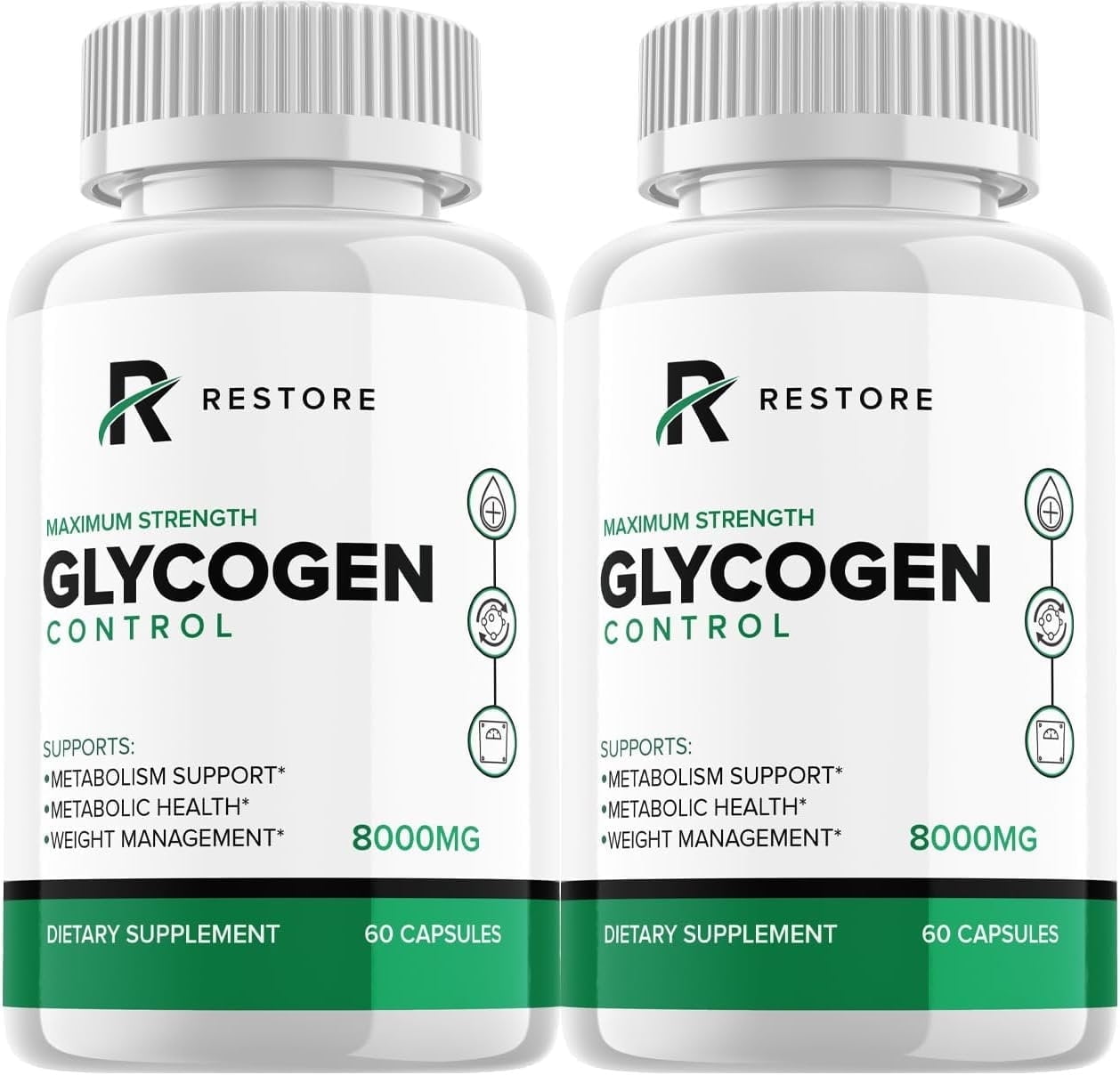 2 Pack Restore Glycogen Control, Restore, Glycogen Control, Restore ...