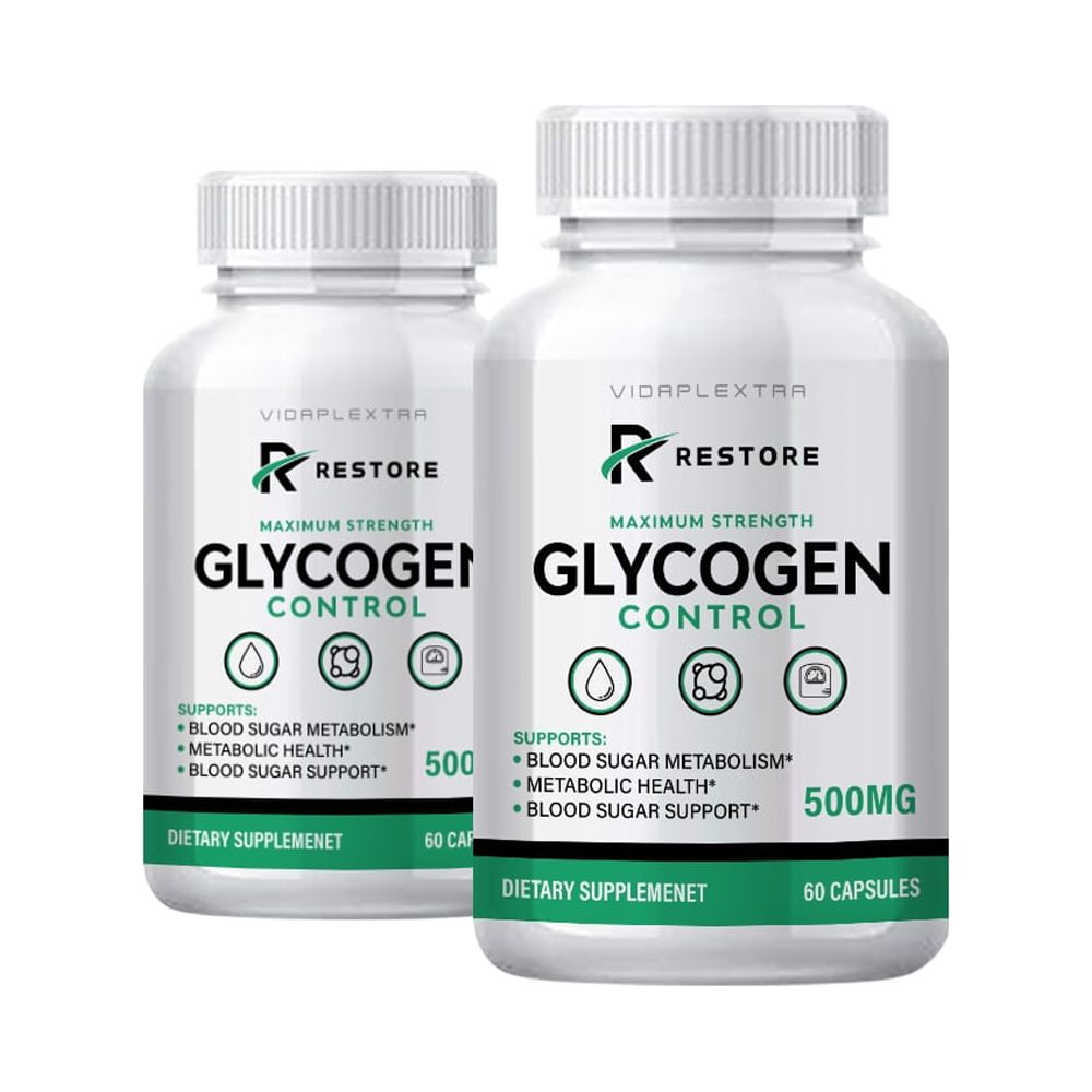 (2 Pack) Restore Glycogen - Natural Blood Sugar Support Supplement ...