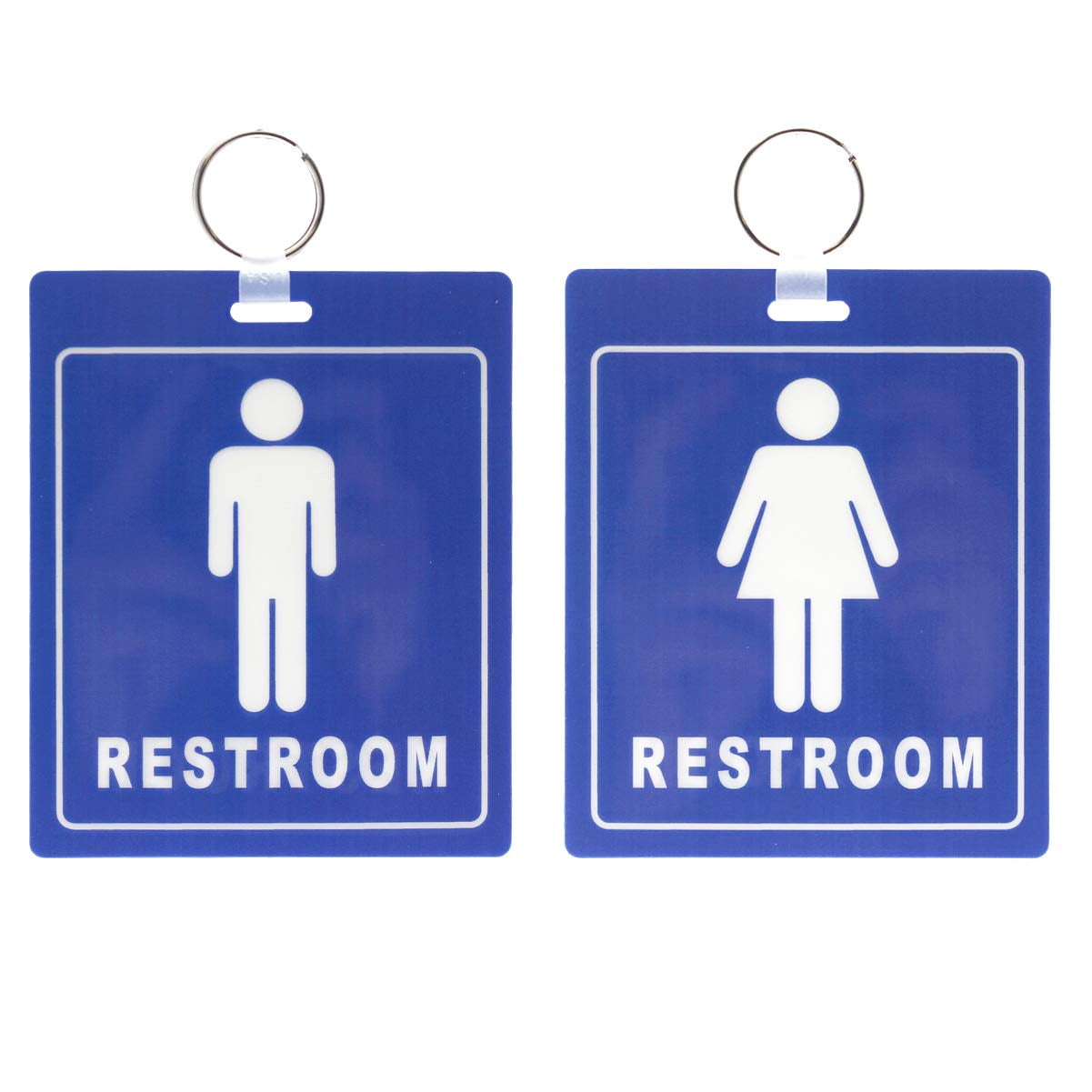 2 Pack - Restroom Pass Keychains (1 Men / 1 Women) Flexible/Heavy Duty ...