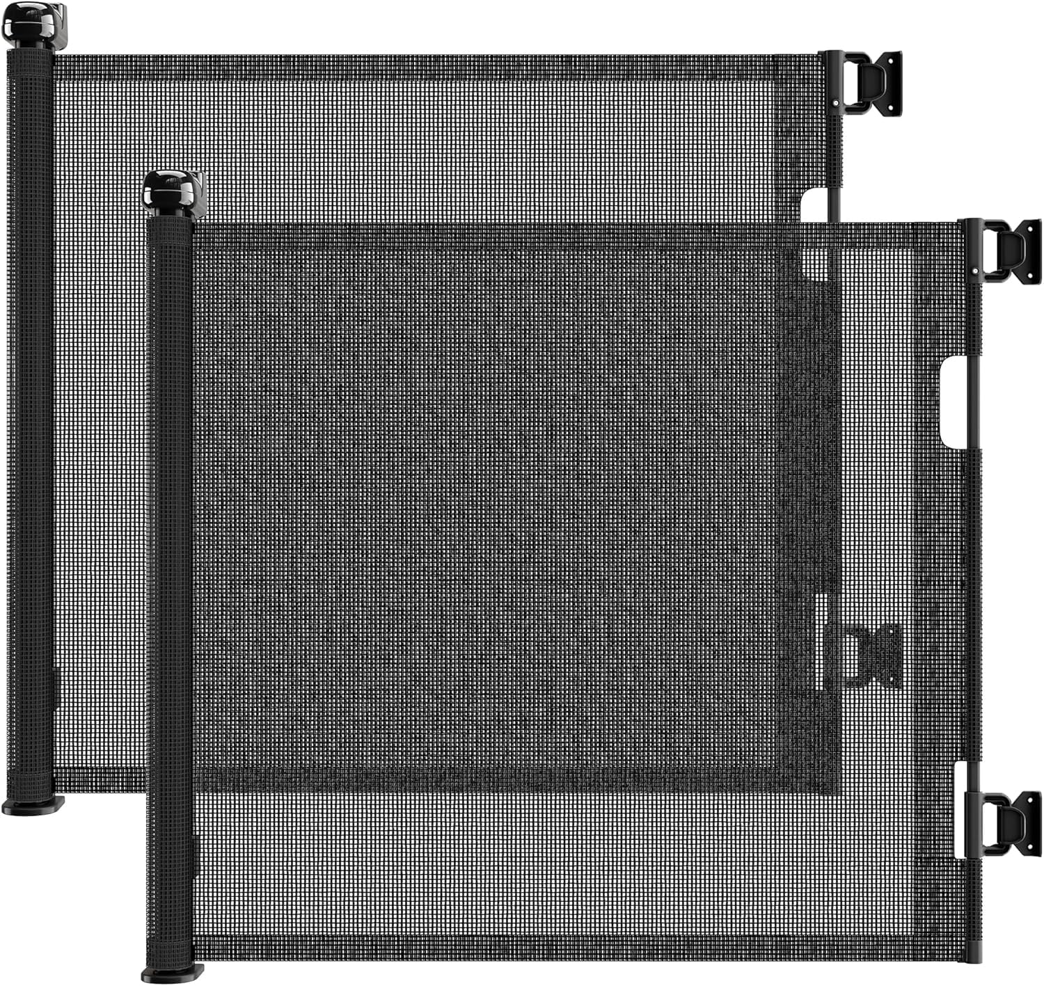 2-Pack Retractable Baby Gate, Mesh Dog Gate for Doorways, Extends up to ...
